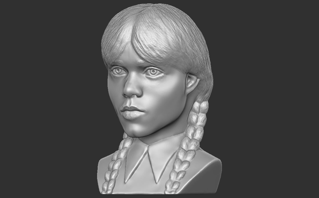 Wednesday Addams bust for 3D printing 3D model 3D printable | CGTrader