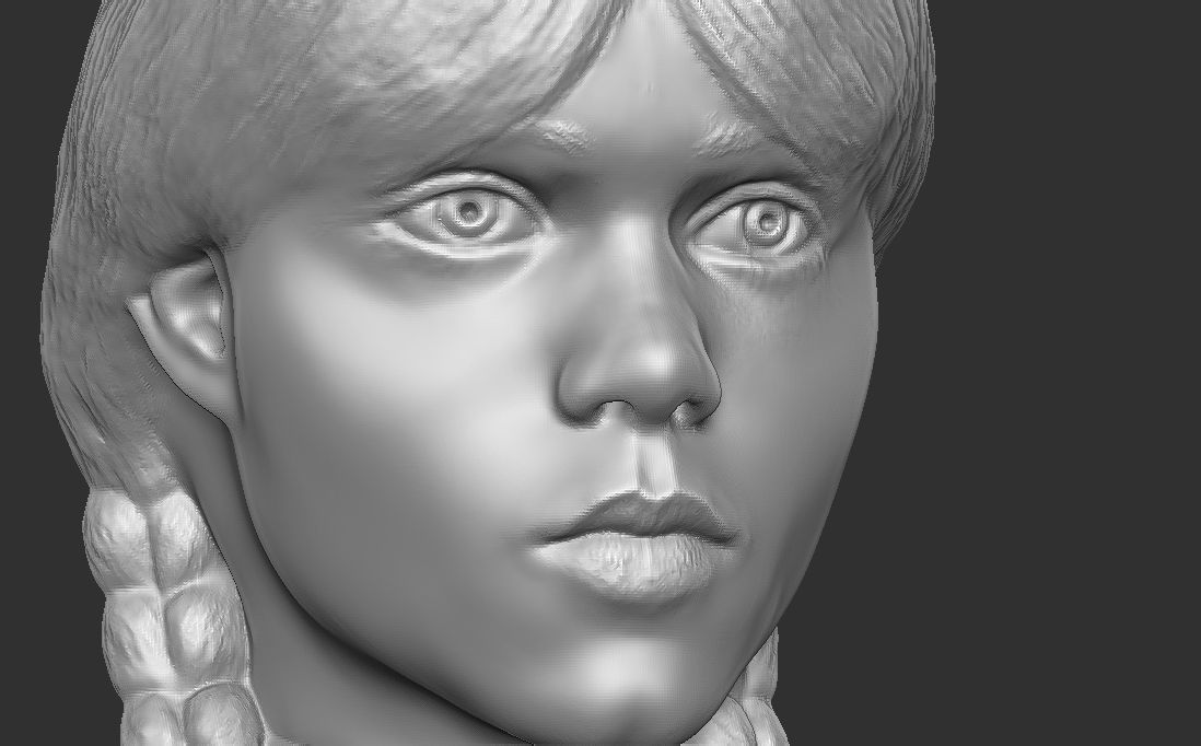 Wednesday Addams bust for 3D printing 3D model 3D printable | CGTrader