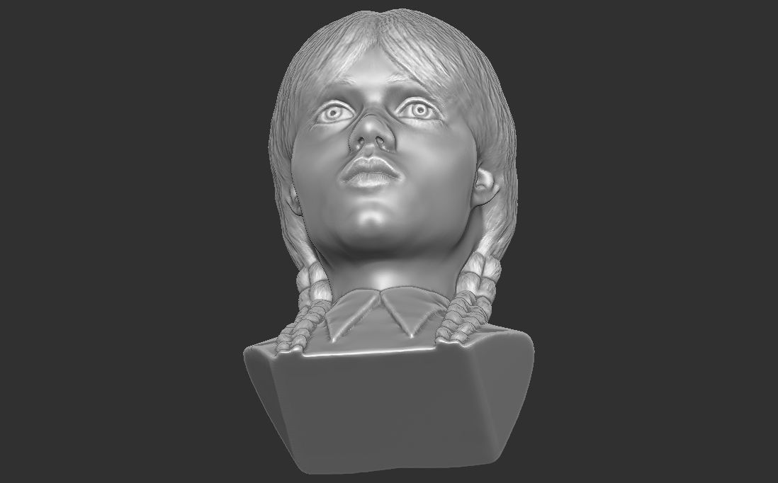 Wednesday Addams bust for 3D printing 3D model 3D printable | CGTrader