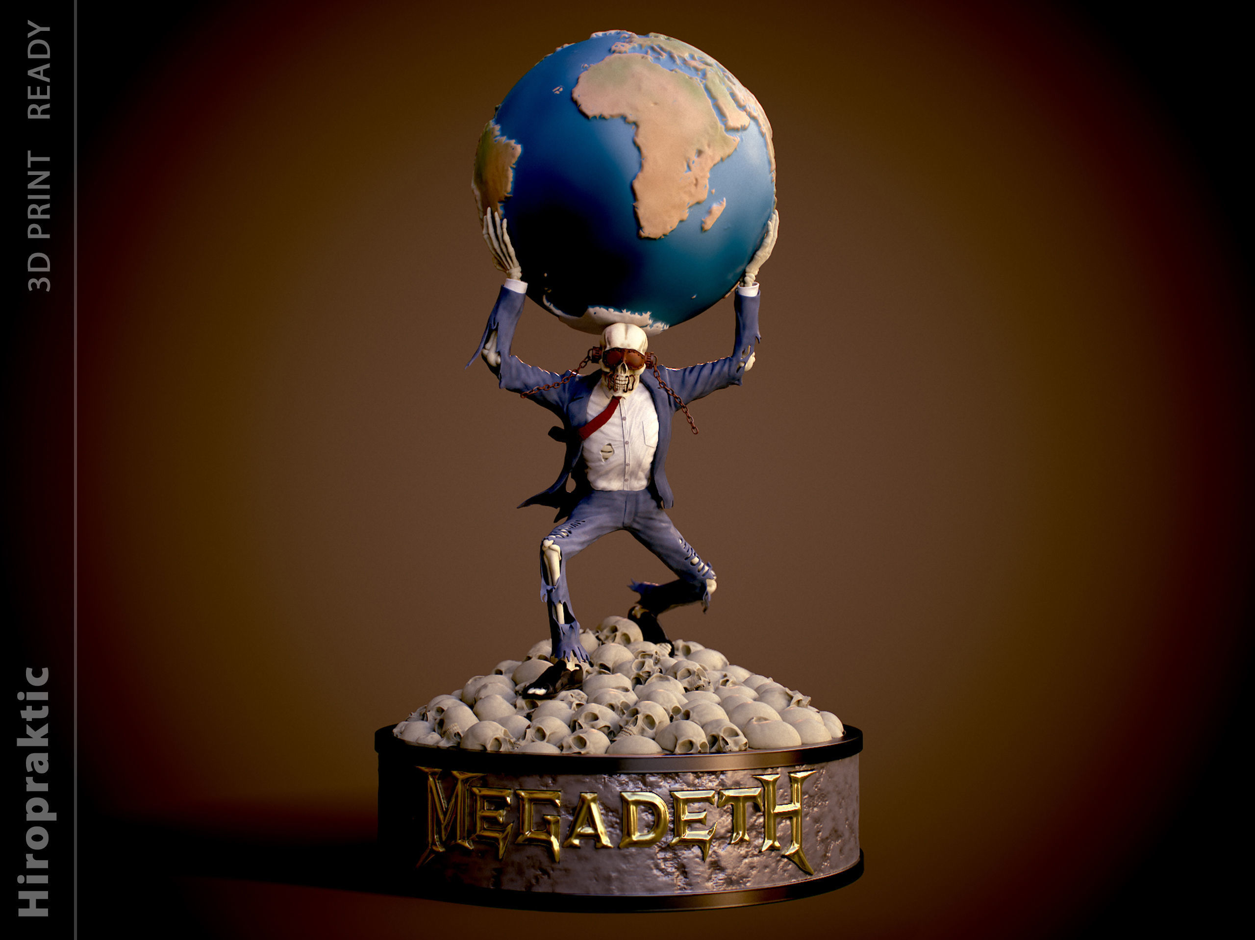 The Rattlehead Megadeth maskot 3D model 3D printable | CGTrader