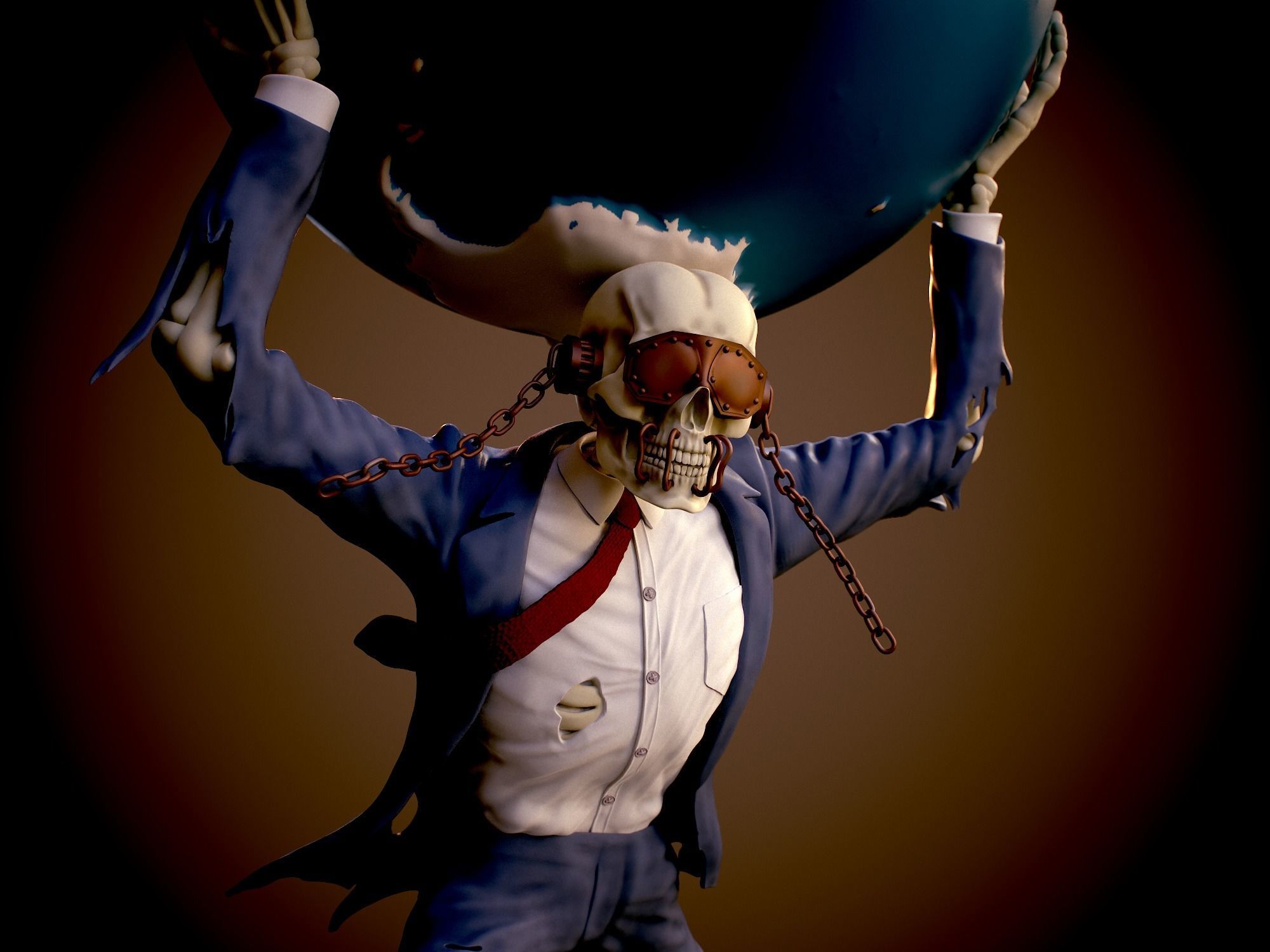 The Rattlehead Megadeth maskot 3D model 3D printable | CGTrader