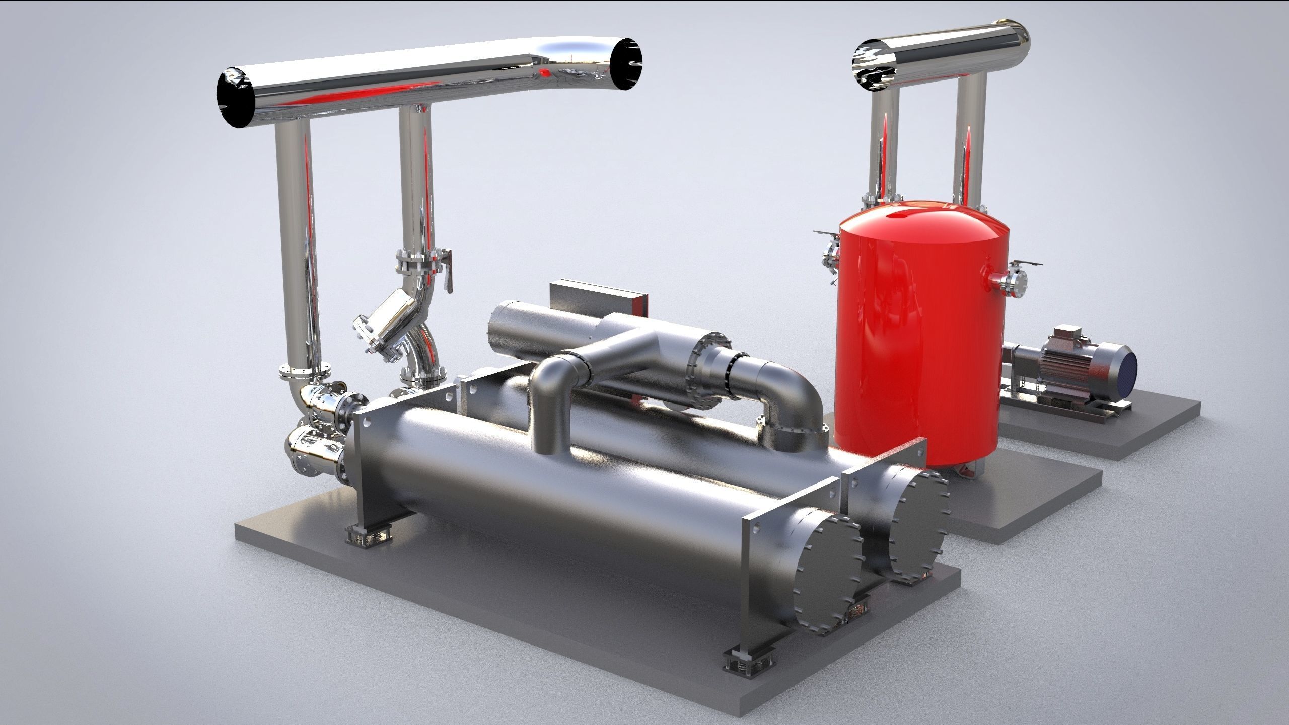 Equipment for pumping units compressors tanks heat exchangers 3D model ...
