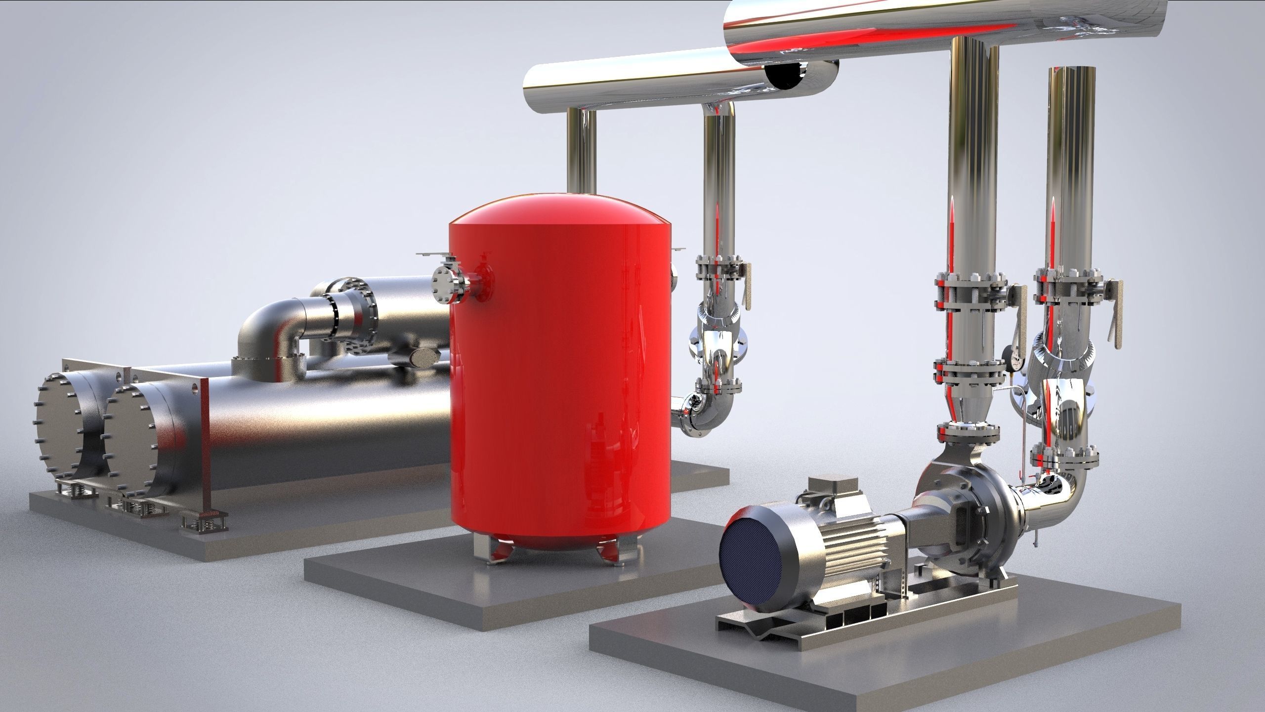 Equipment for pumping units compressors tanks heat exchangers 3D model ...