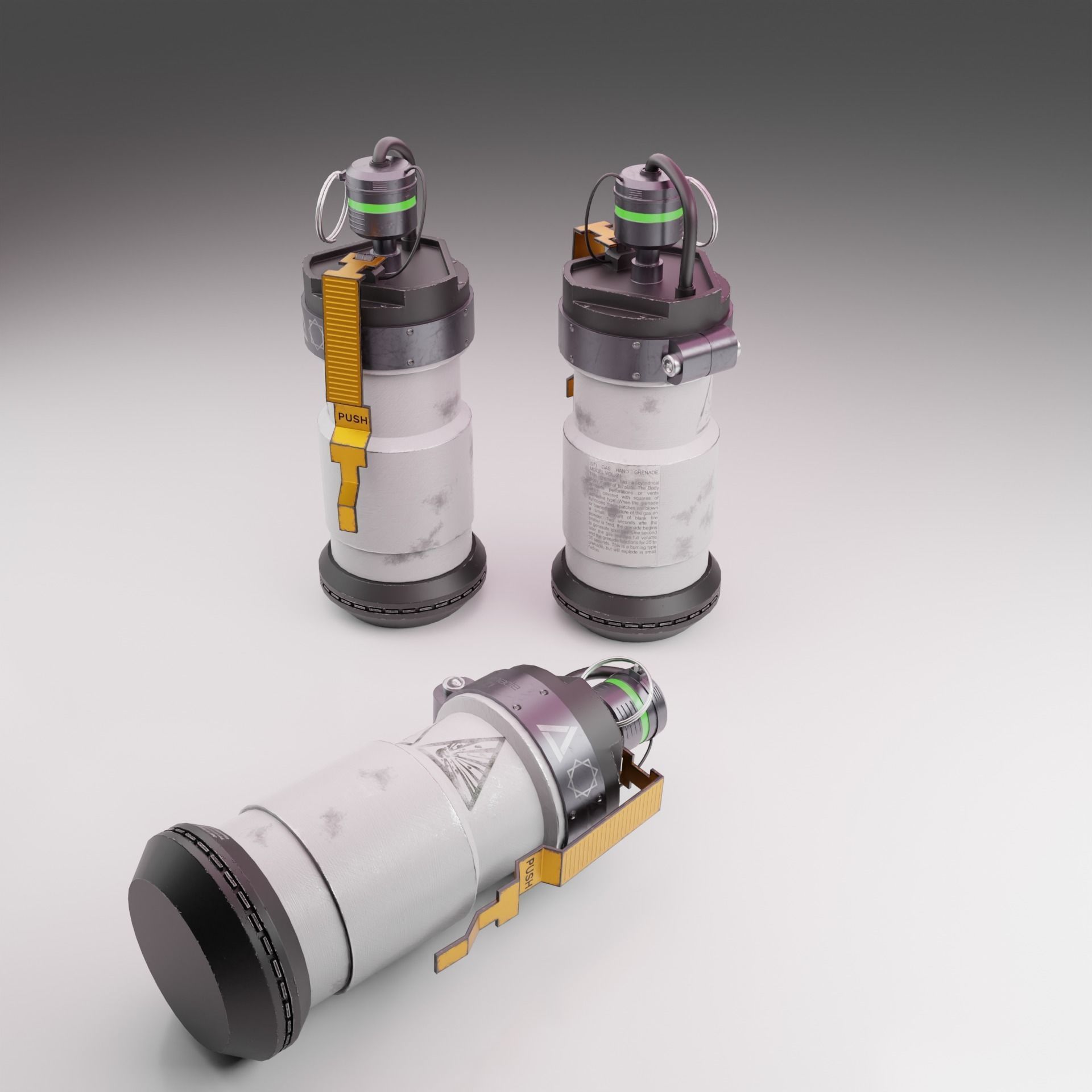 3D model Sci Fi Gas Grenade Vol Z1 VR / AR / low-poly | CGTrader