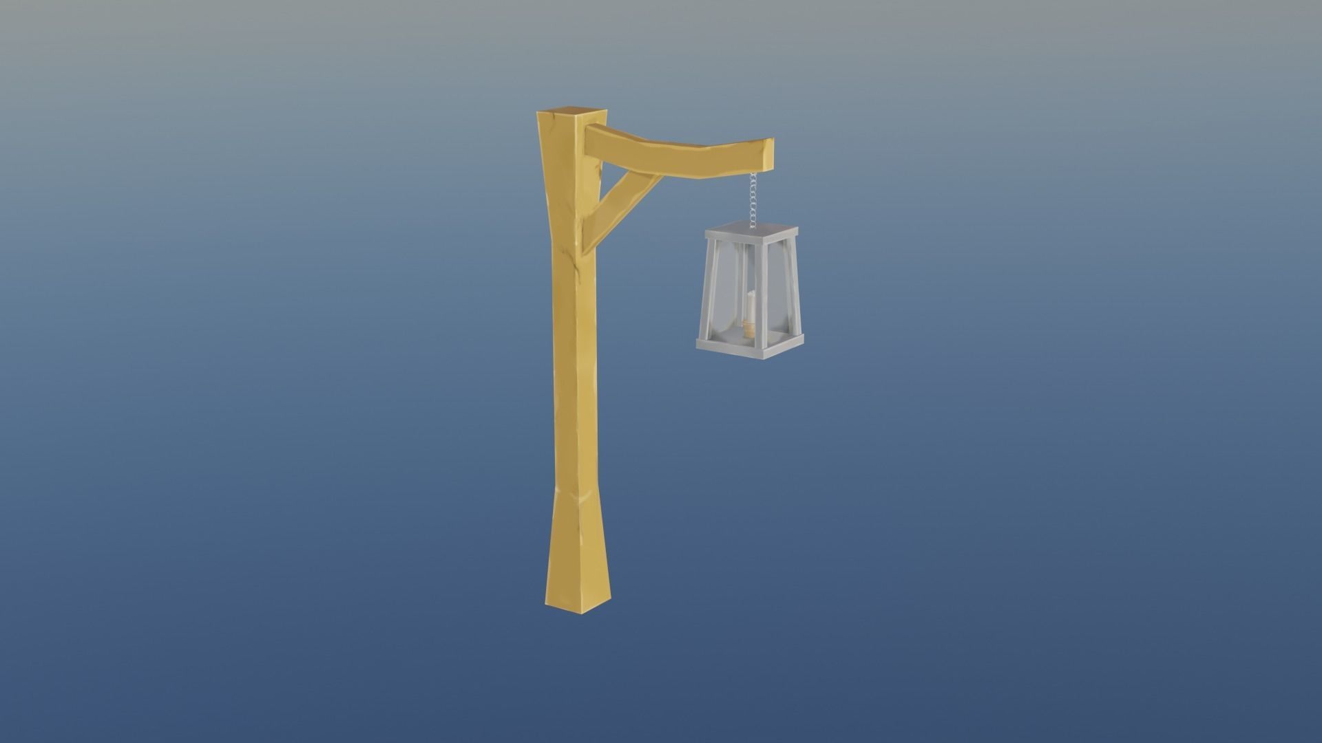 Medieval toon light pole 3D model | CGTrader
