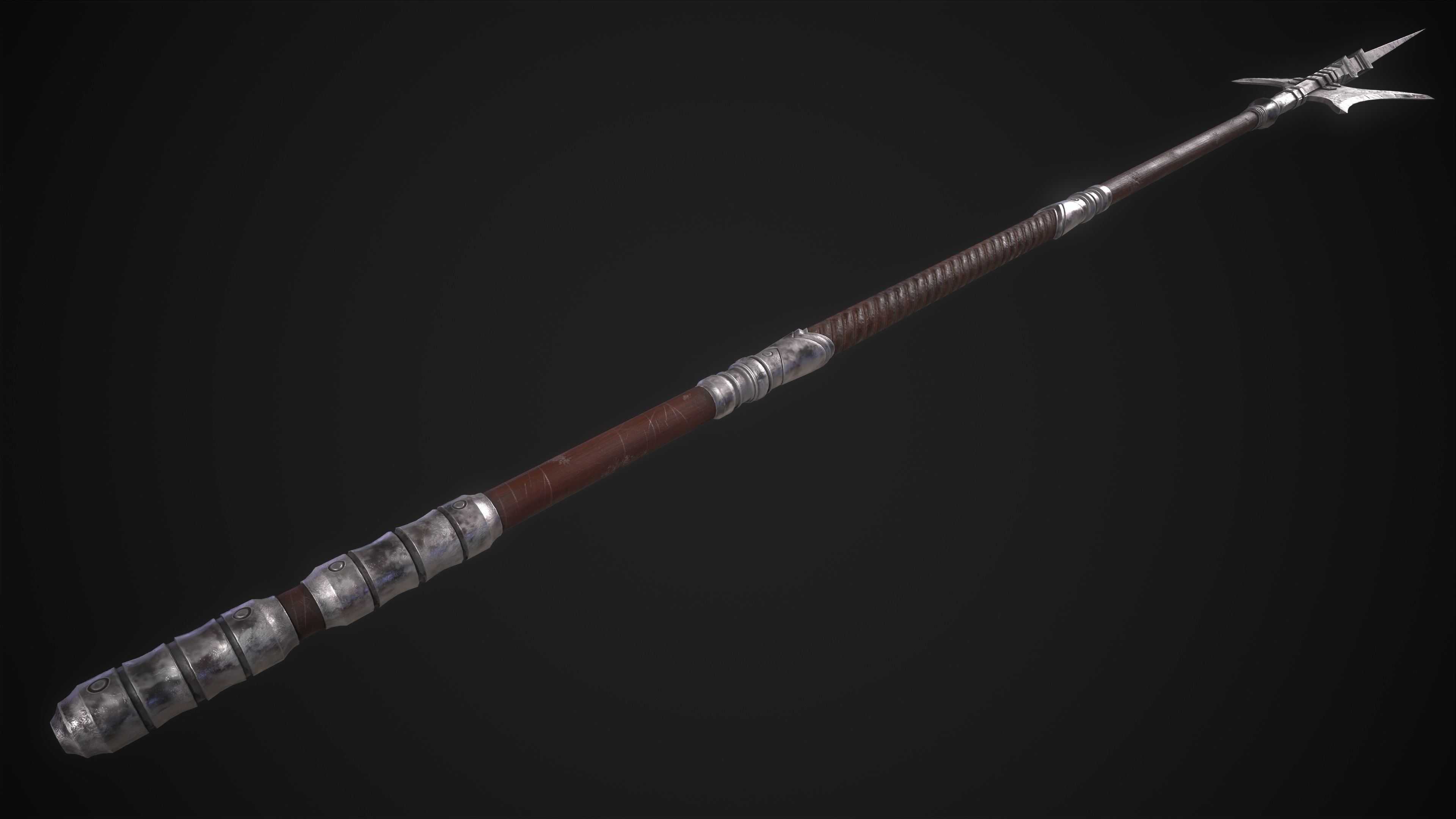 3D model Medieval Halberd Melee Weapon VR / AR / low-poly | CGTrader