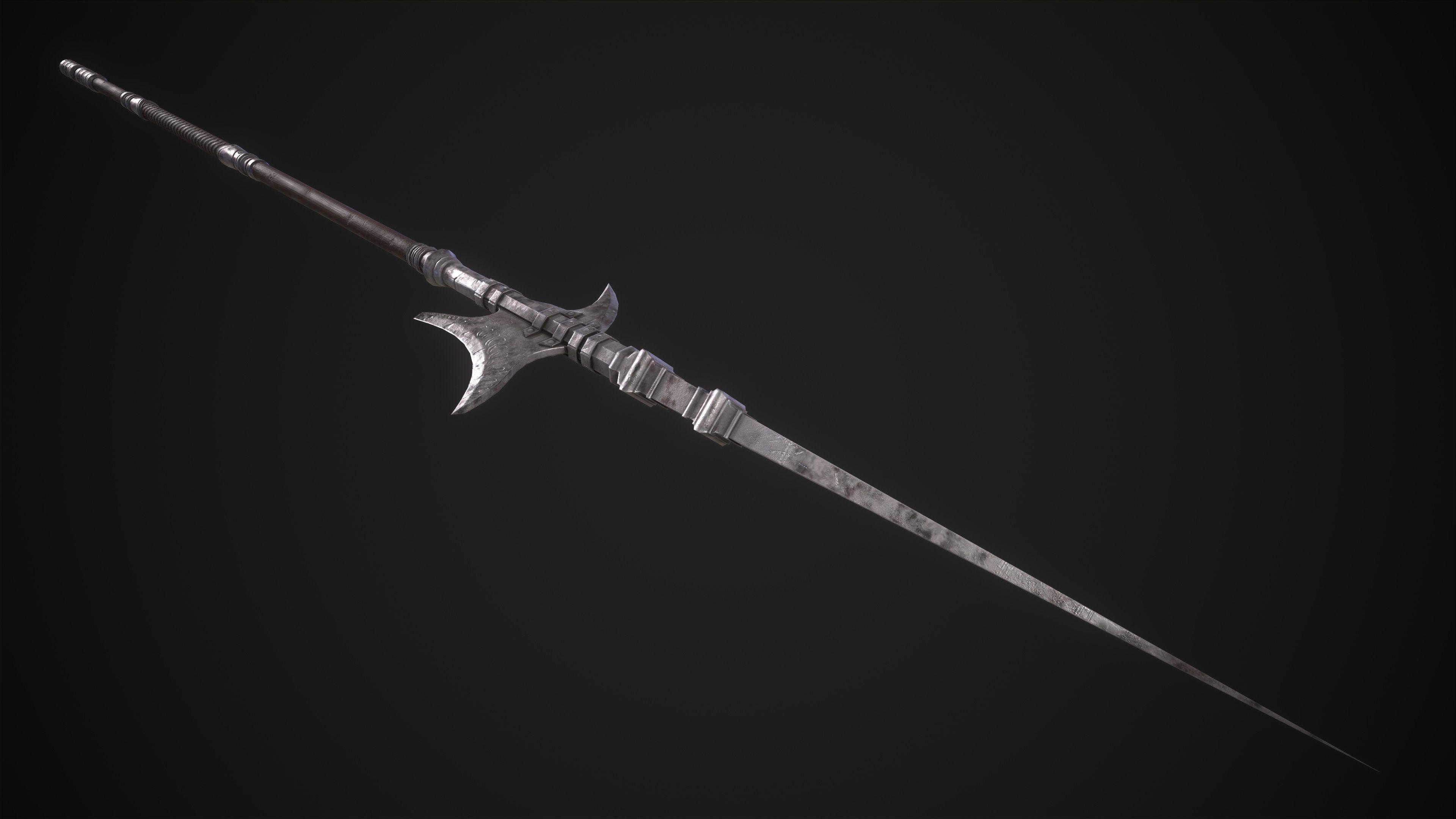 3D model Medieval Halberd Melee Weapon VR / AR / low-poly | CGTrader
