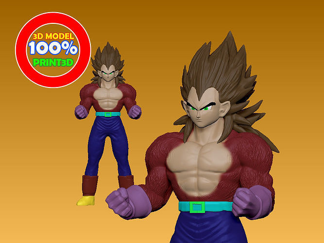 VEGETA SJ4 - DRAGONBALL - 3D PRINT MODEL 3D model 3D printable | CGTrader