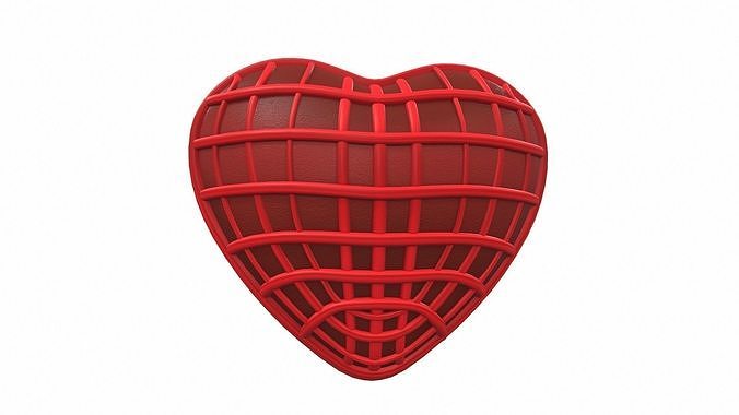 Cartoon heart 2 3D model | CGTrader