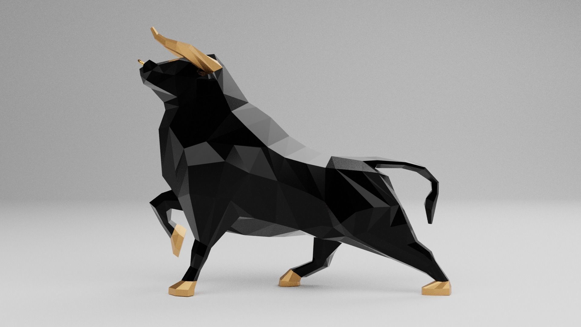 Geometric Bull 3D model | CGTrader