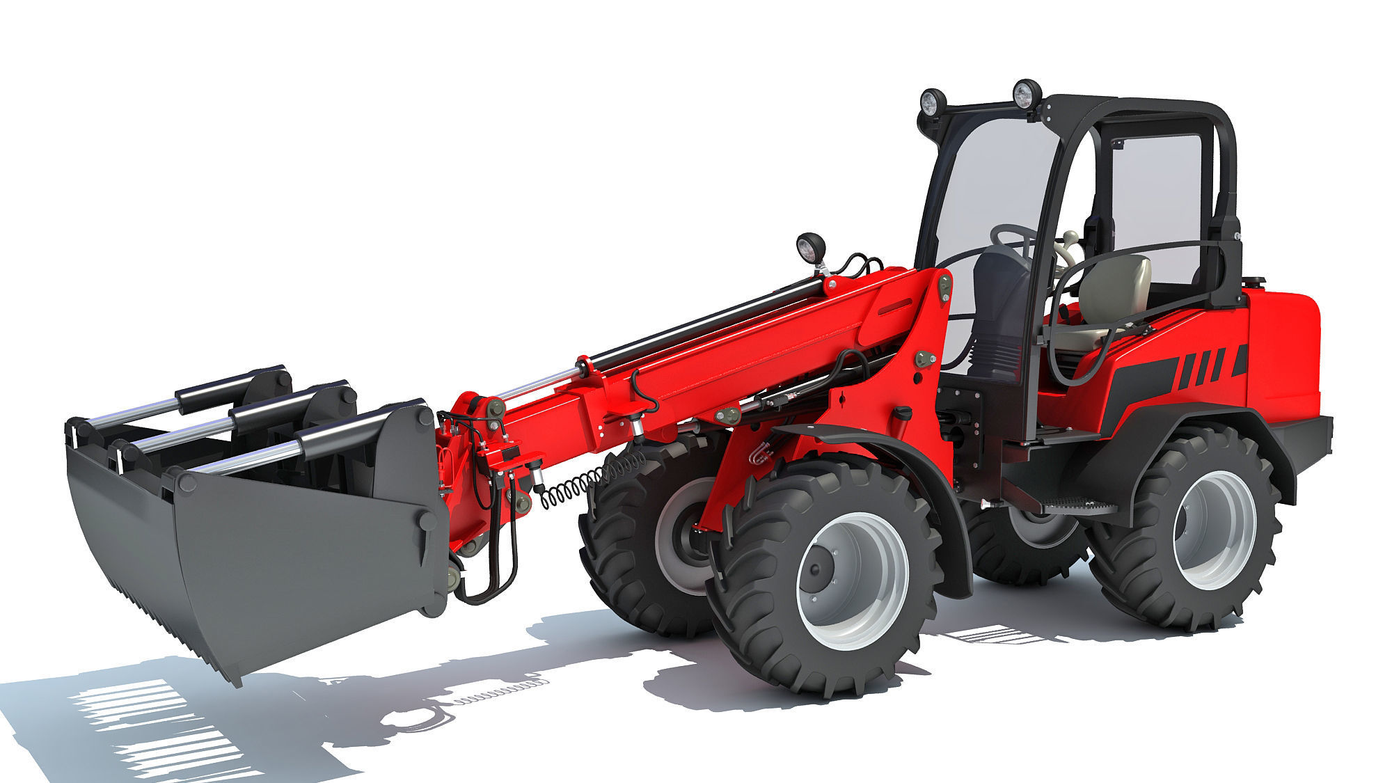 Forklift Bucket Telehandler 3D model | CGTrader