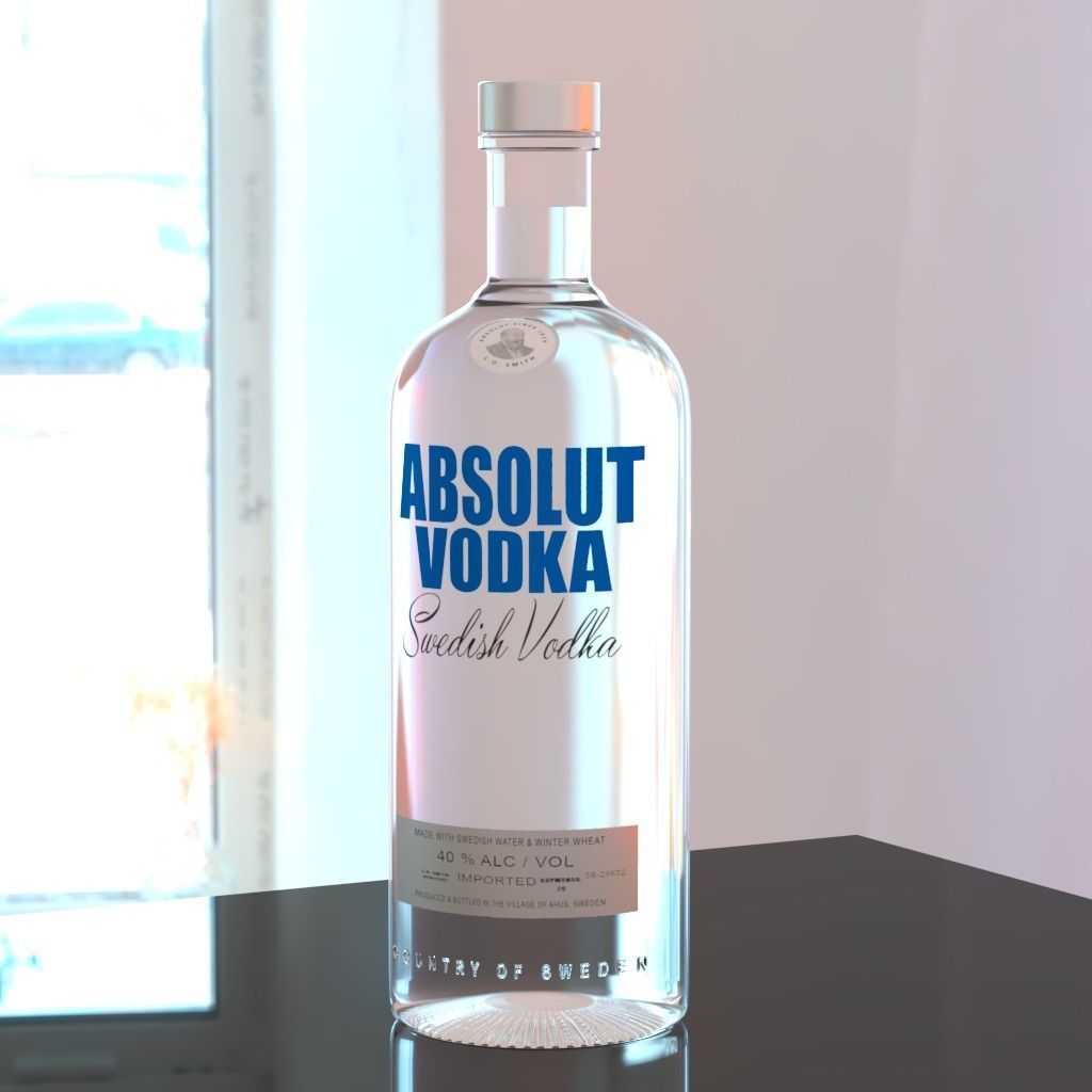 3D model Absolut Vodka 3D Model VR / AR / low-poly | CGTrader