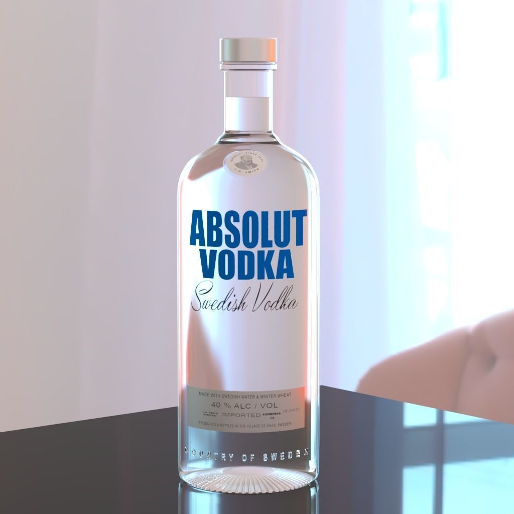 3D model Absolut Vodka 3D Model VR / AR / low-poly | CGTrader