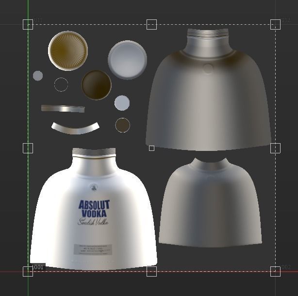3D model Absolut Vodka 3D Model VR / AR / low-poly | CGTrader