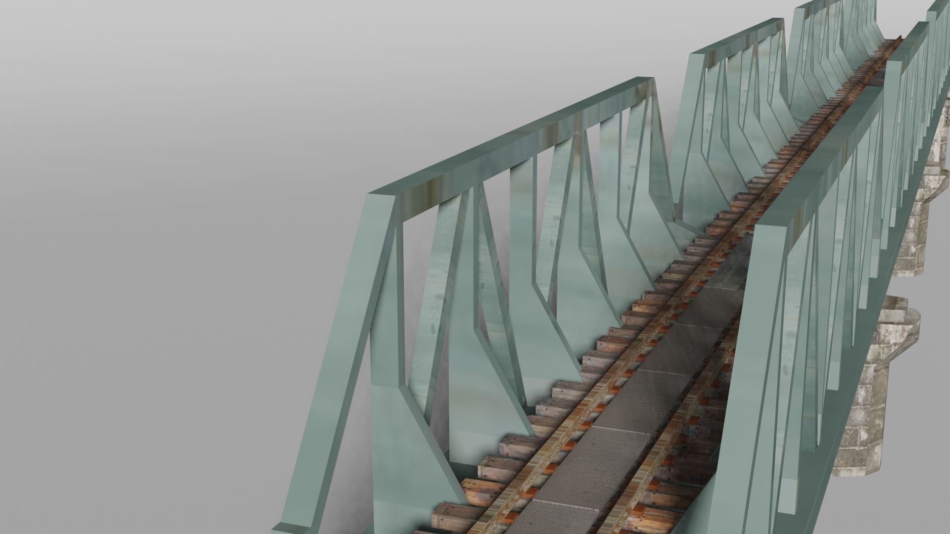 Old railway frame bridge 3D model | CGTrader