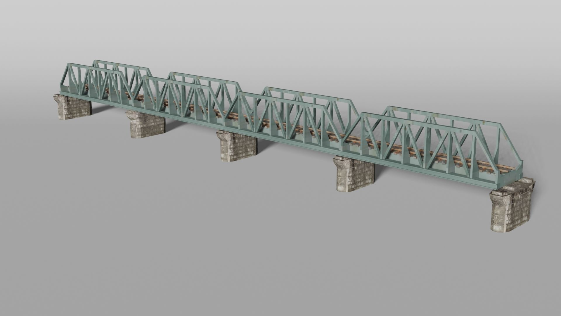 Old railway frame bridge 3D model | CGTrader