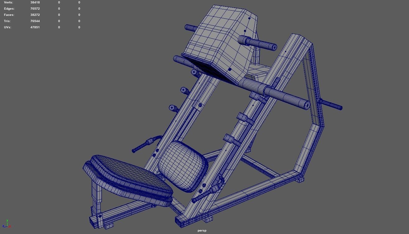 3D model Low Poly Leg Press VR / AR / low-poly | CGTrader