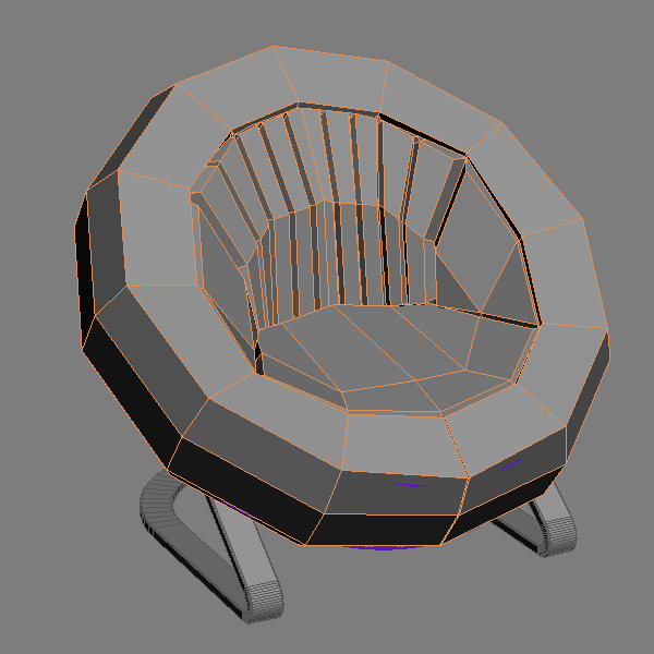 Contemporary Round Chair 3D model | CGTrader