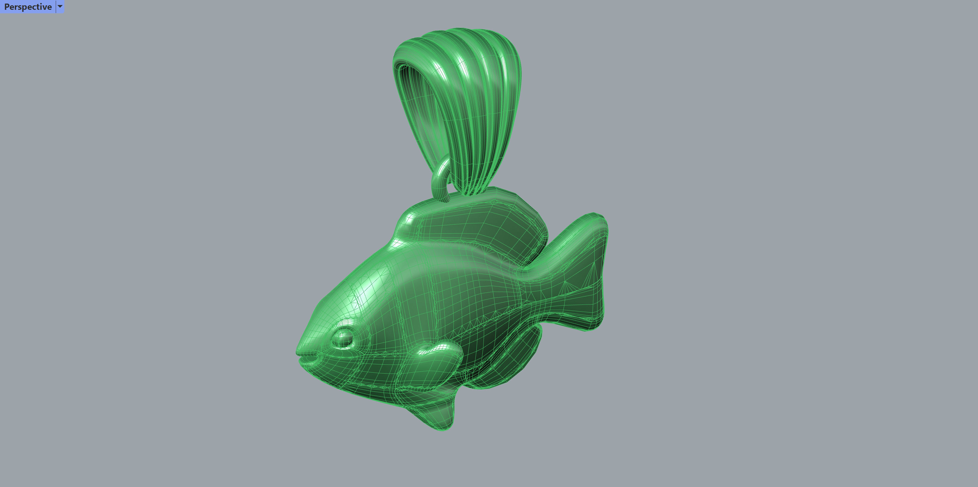 Gold Fish Pendant necklace charm 3d Model 3D model 3D printable | CGTrader