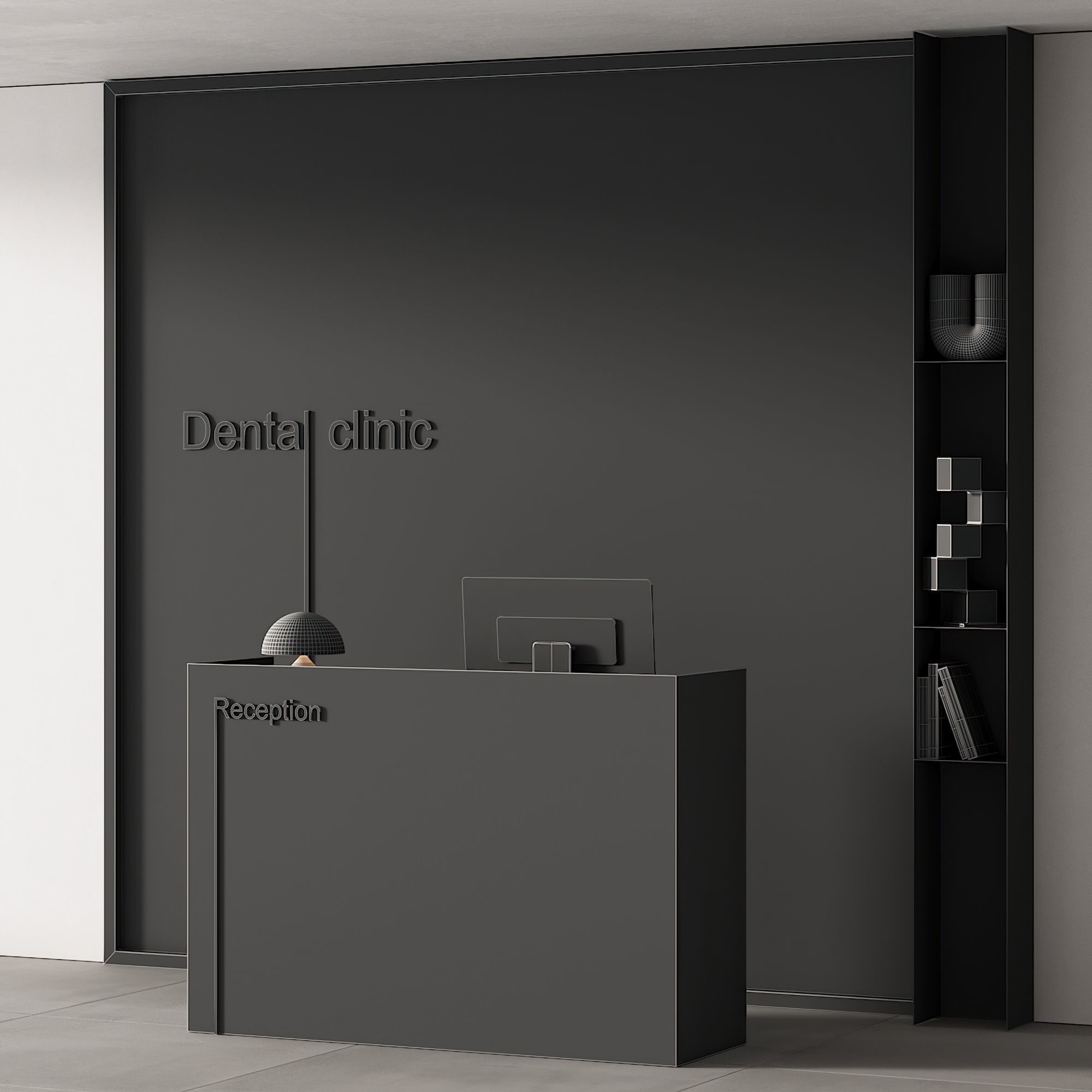 254 office furniture 13 reception desk 08 3D model | CGTrader