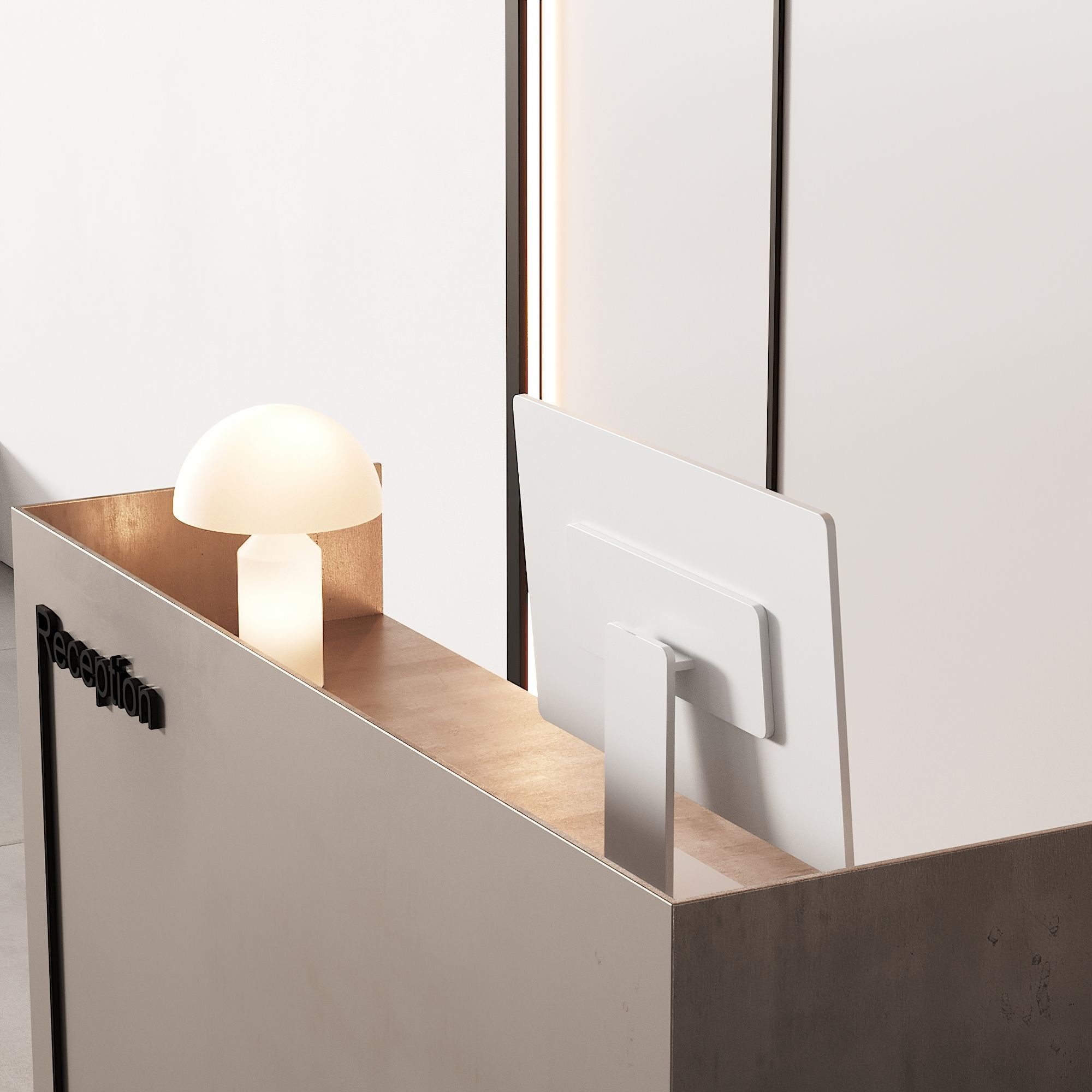 254 office furniture 13 reception desk 08 3D model | CGTrader