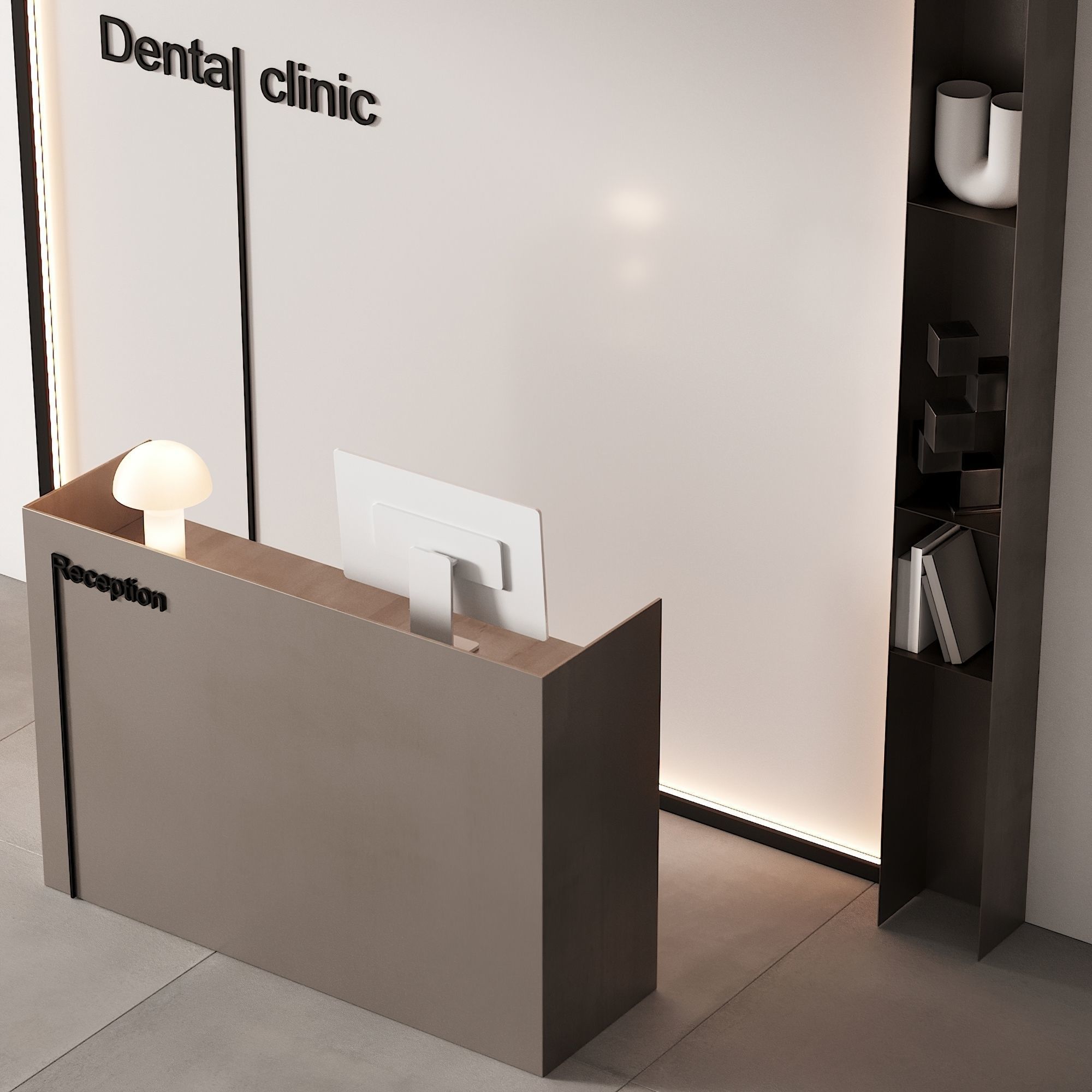 254 office furniture 13 reception desk 08 3D model | CGTrader