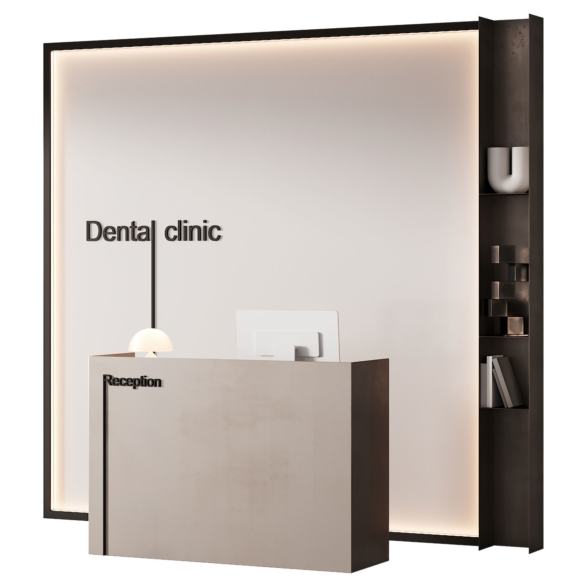 254 office furniture 13 reception desk 08 3D model | CGTrader