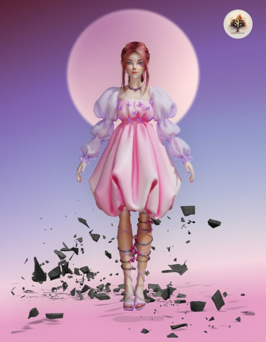 3D model Rigged and Animated Fairy Girl Perfect for High-Quality ...