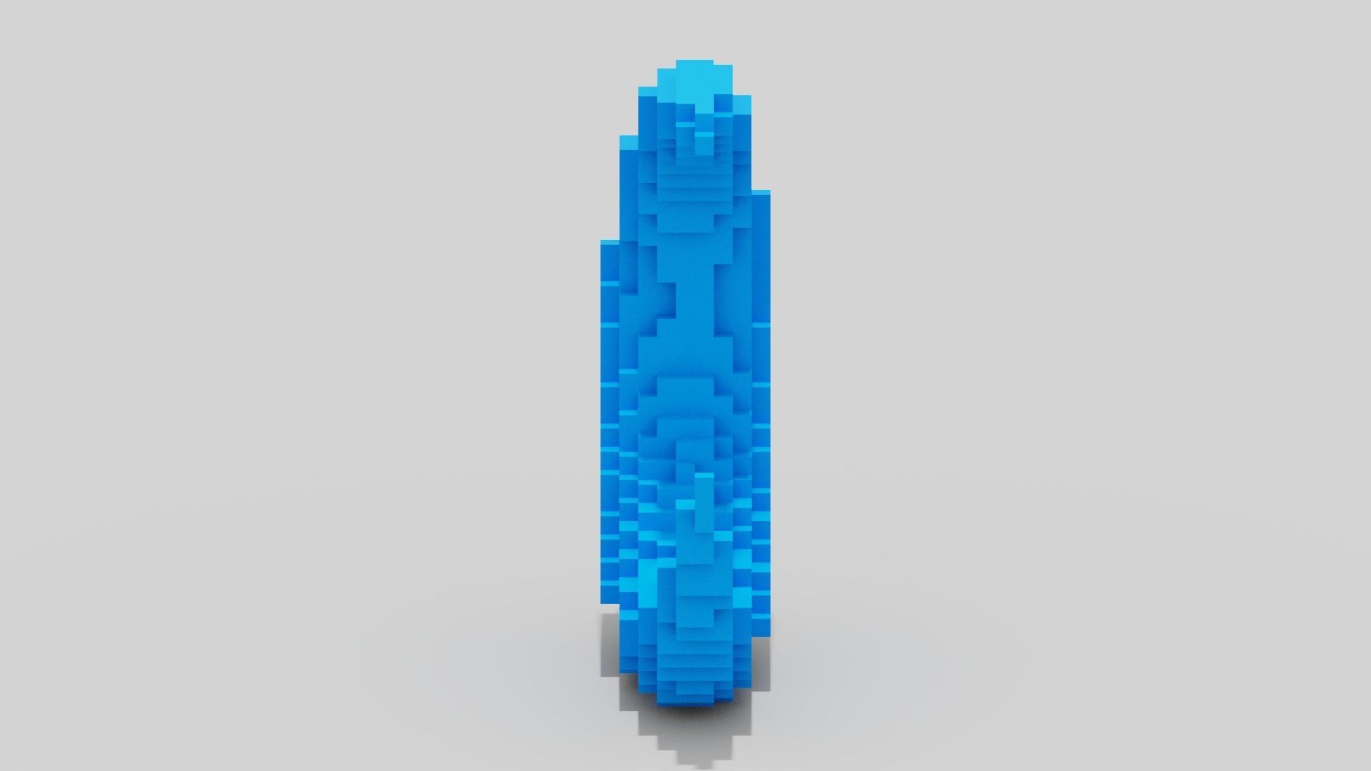 3D model Blue Voxel Moon VR / AR / low-poly | CGTrader