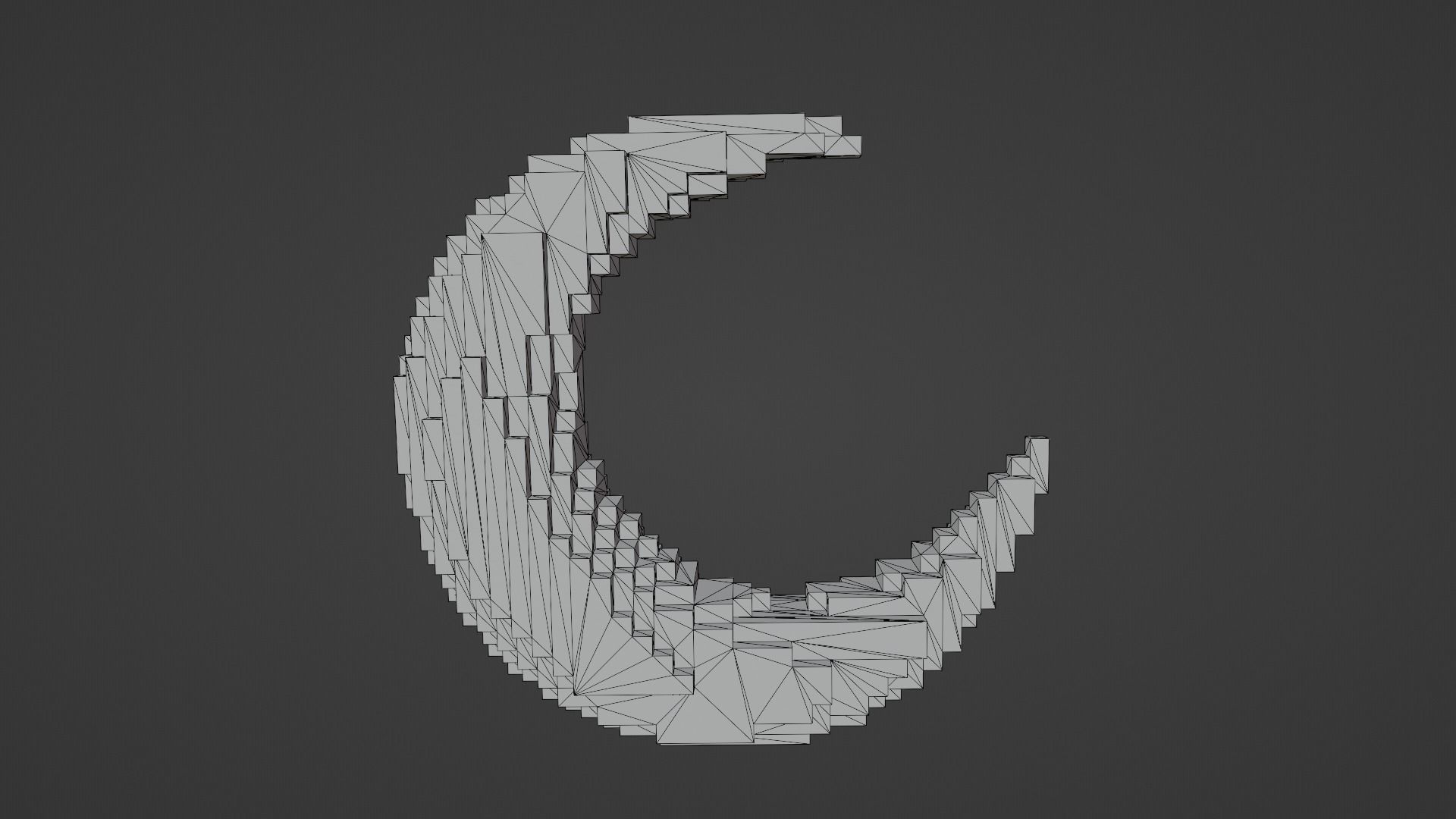 3D model Blue Voxel Moon VR / AR / low-poly | CGTrader