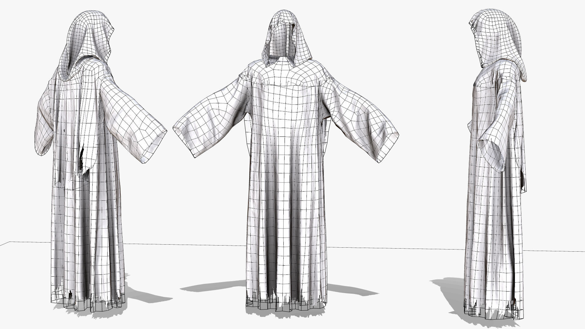 3D model Old Cloak dark VR / AR / low-poly | CGTrader