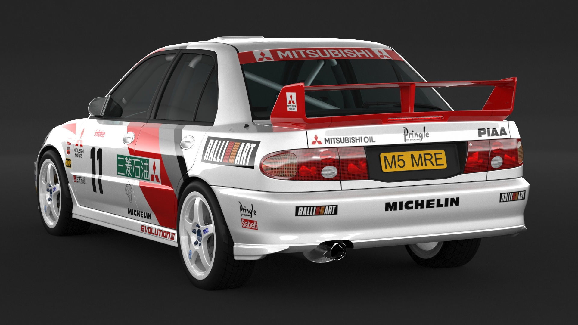 Mitsubishi Lancer Evolution 3 Rally Car 3D model | CGTrader