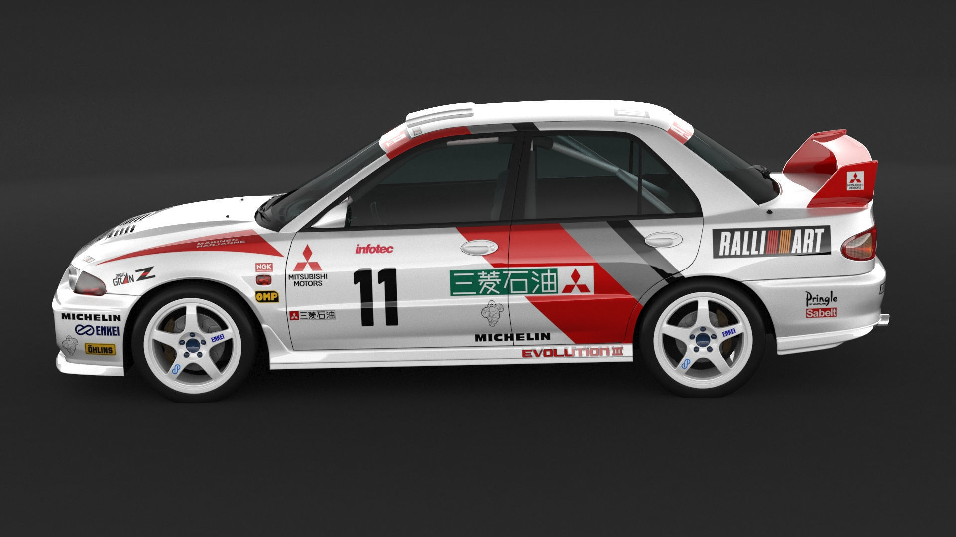 Mitsubishi Lancer Evolution 3 Rally Car 3D model | CGTrader