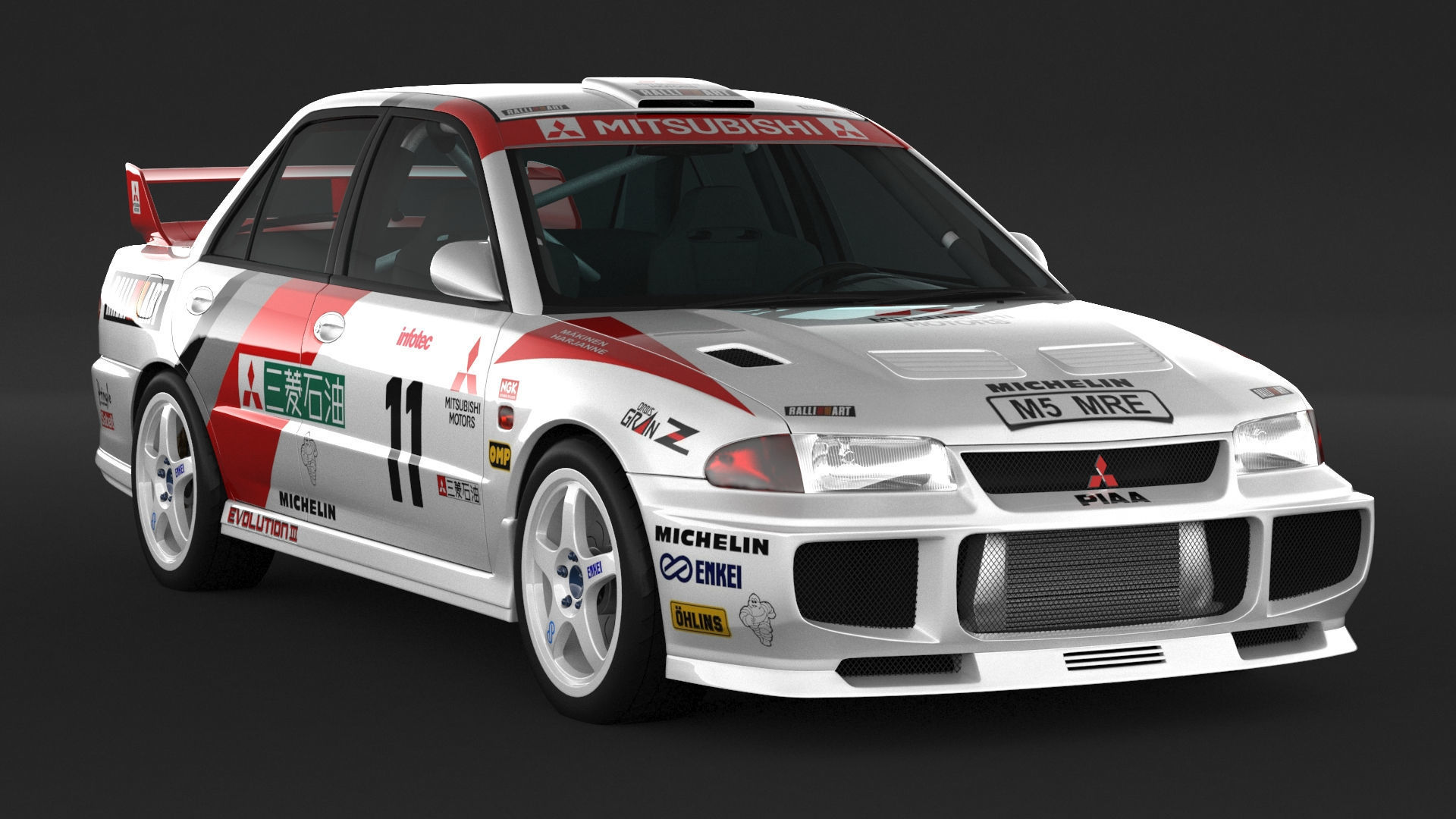 Mitsubishi Lancer Evolution 3 Rally Car 3D model | CGTrader