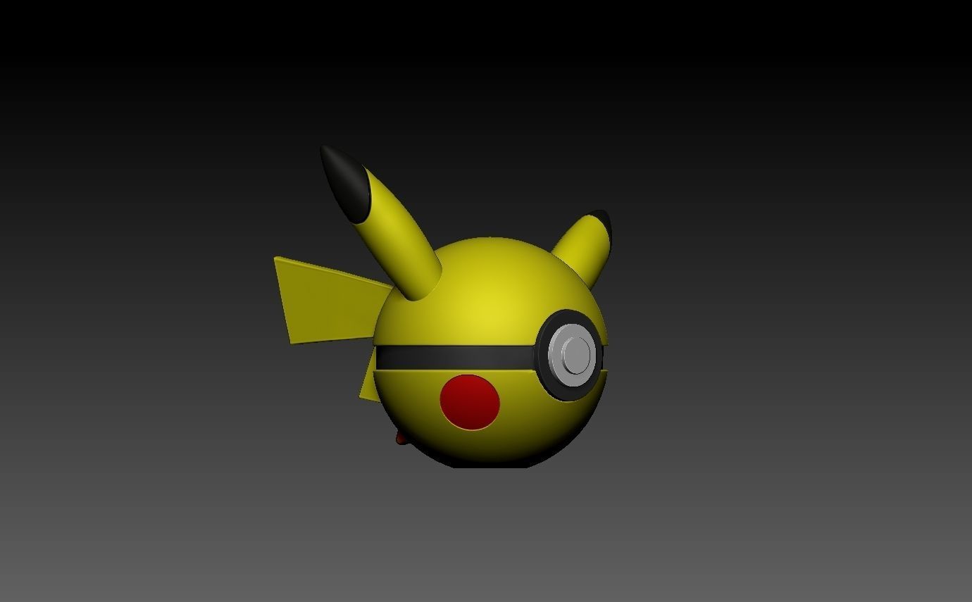 Pokemon Pikachu Pokeball free 3D model 3D printable | CGTrader