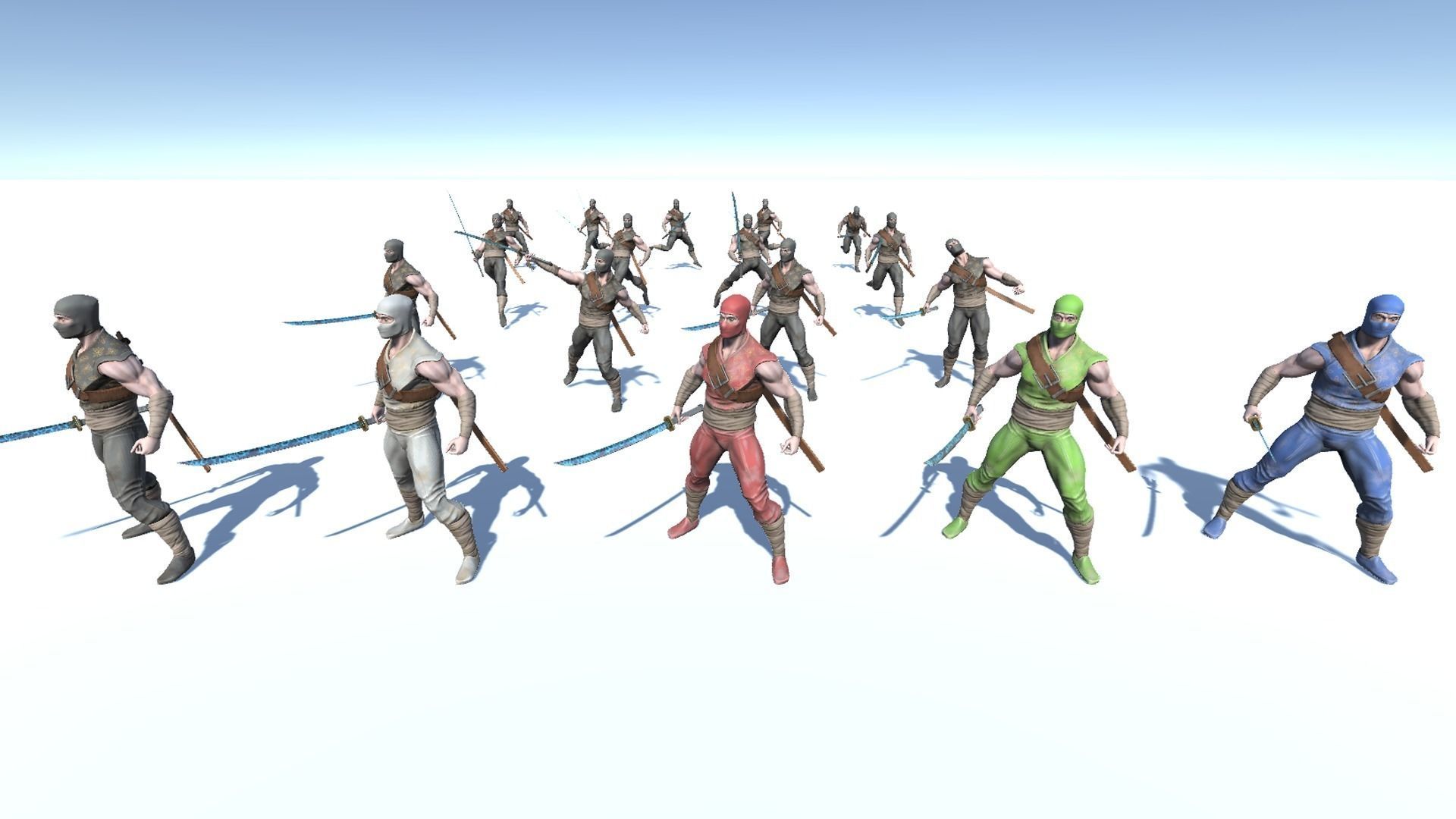 3D model Stylised Ninja Pack VR / AR / low-poly | CGTrader