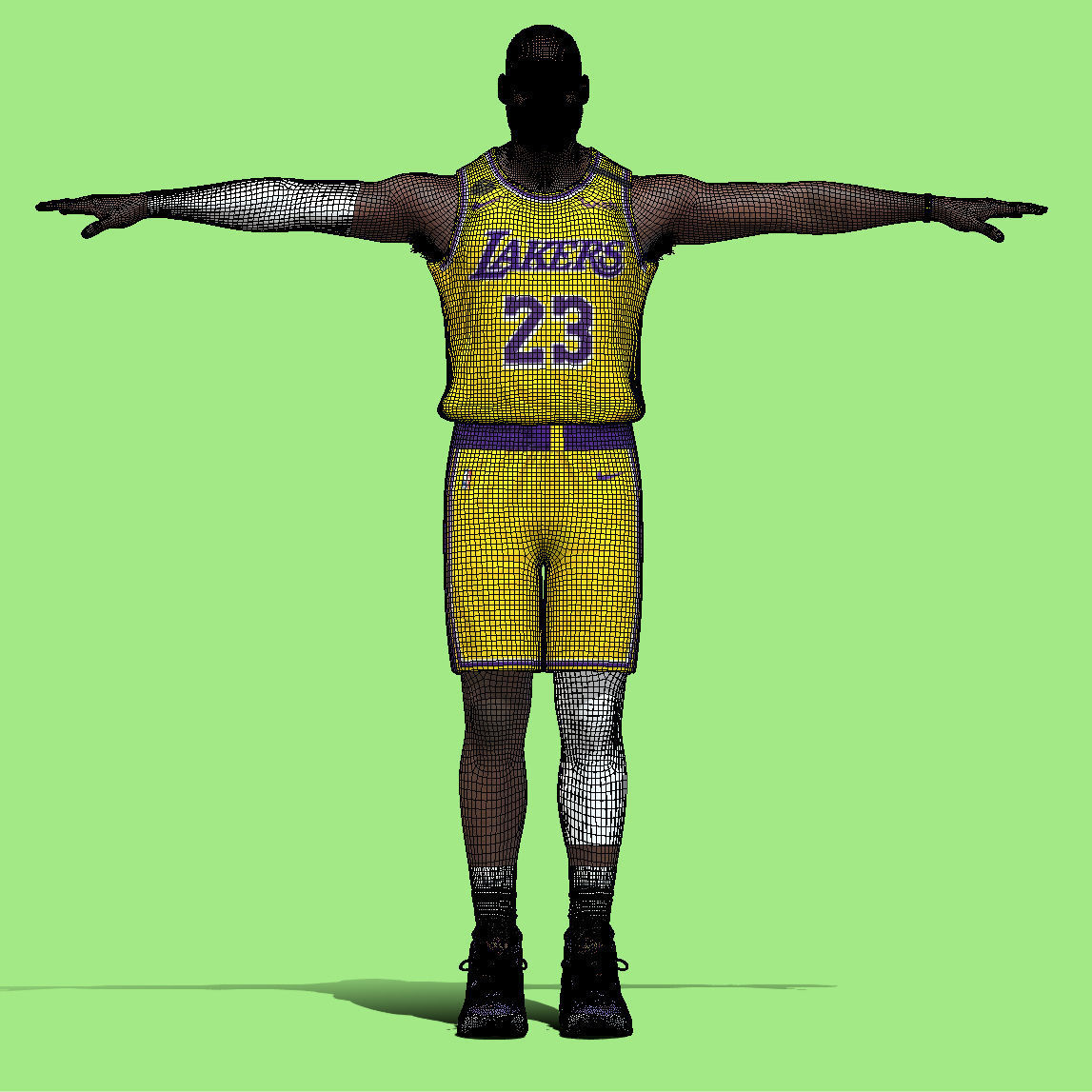 T-P Rigged Lebron James Los Angeles Lakers NBA 3D model animated rigged ...