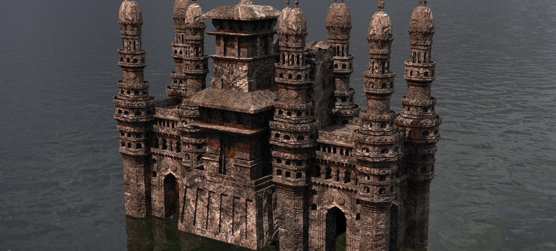 Babylonian Ancient Desert temple 2 3D model | CGTrader