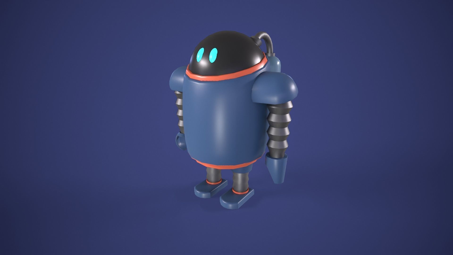 Robot Low poly for games and vr ar app free VR / AR / low-poly 3D model ...