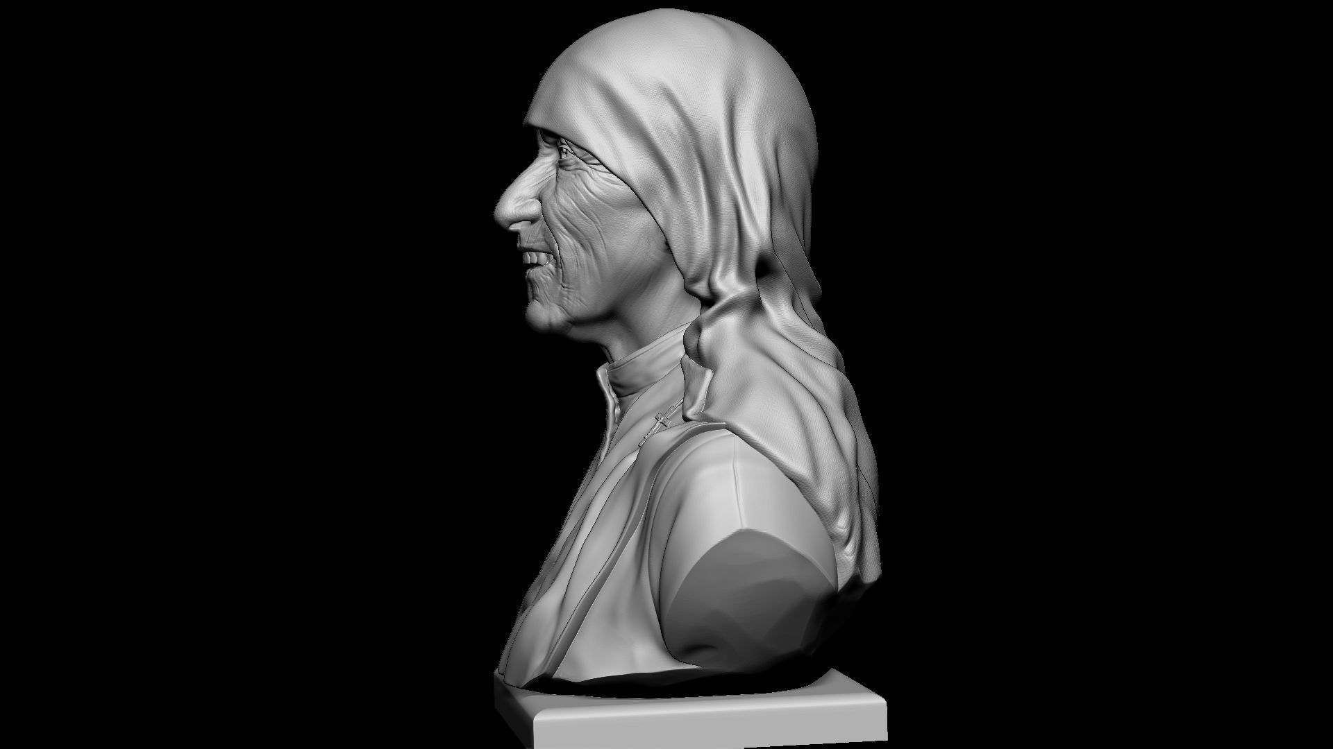 Mother Teresa 3D model 3D printable | CGTrader