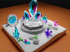 Crystal land 3D model | CGTrader