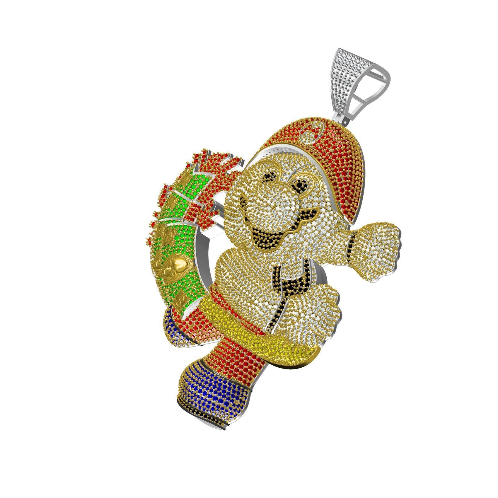 Super Mario Hip Hop Pendant 3D model 3D printable | CGTrader