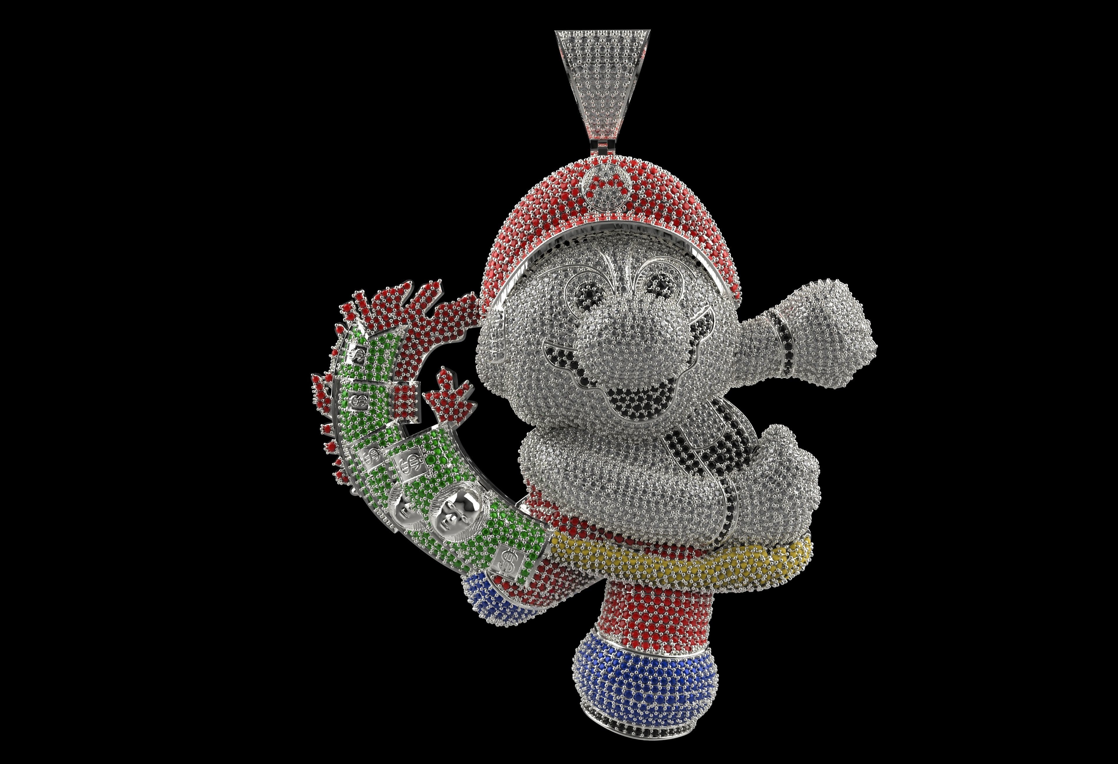 Super Mario Hip Hop Pendant 3D model 3D printable | CGTrader