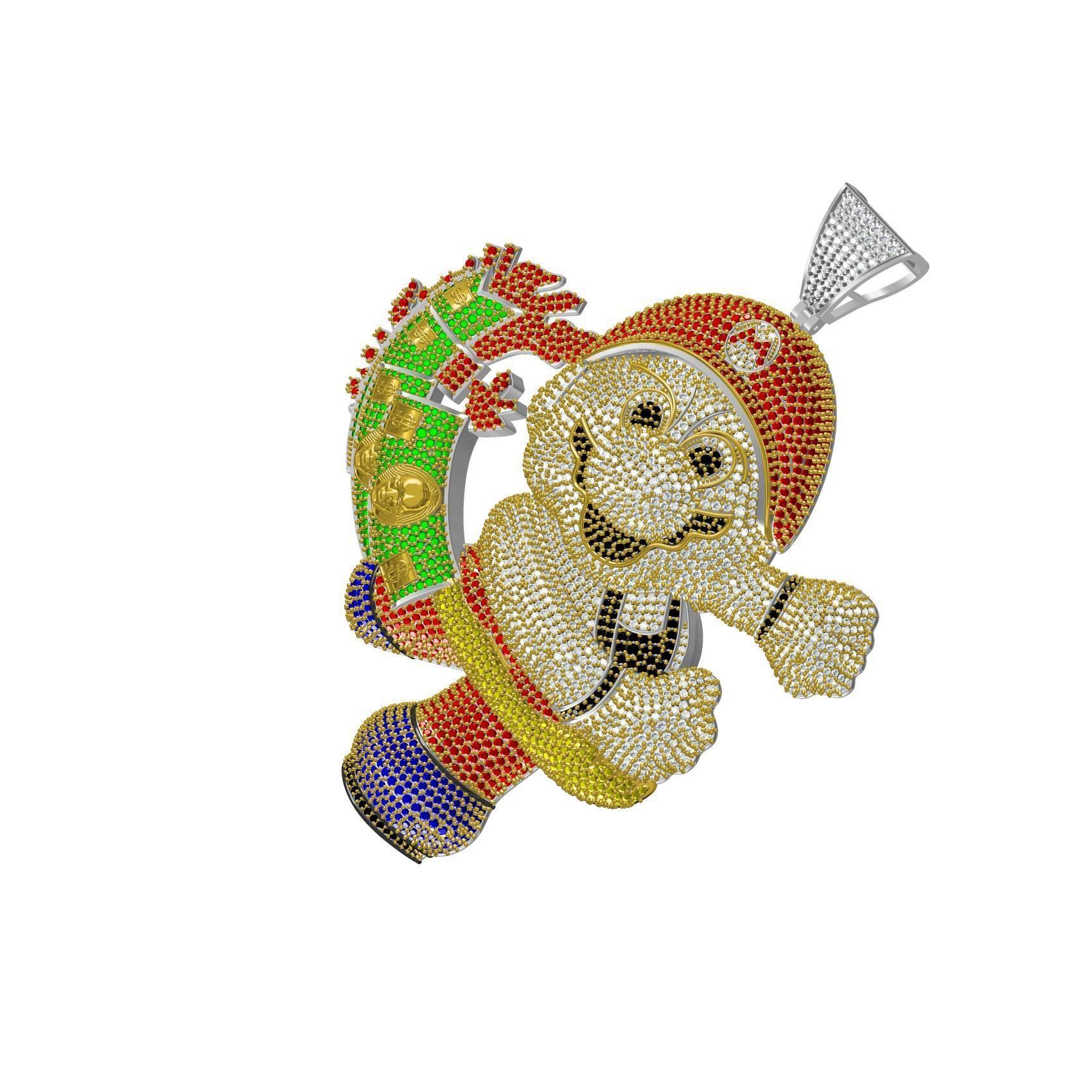 Super Mario Hip Hop Pendant 3D model 3D printable | CGTrader