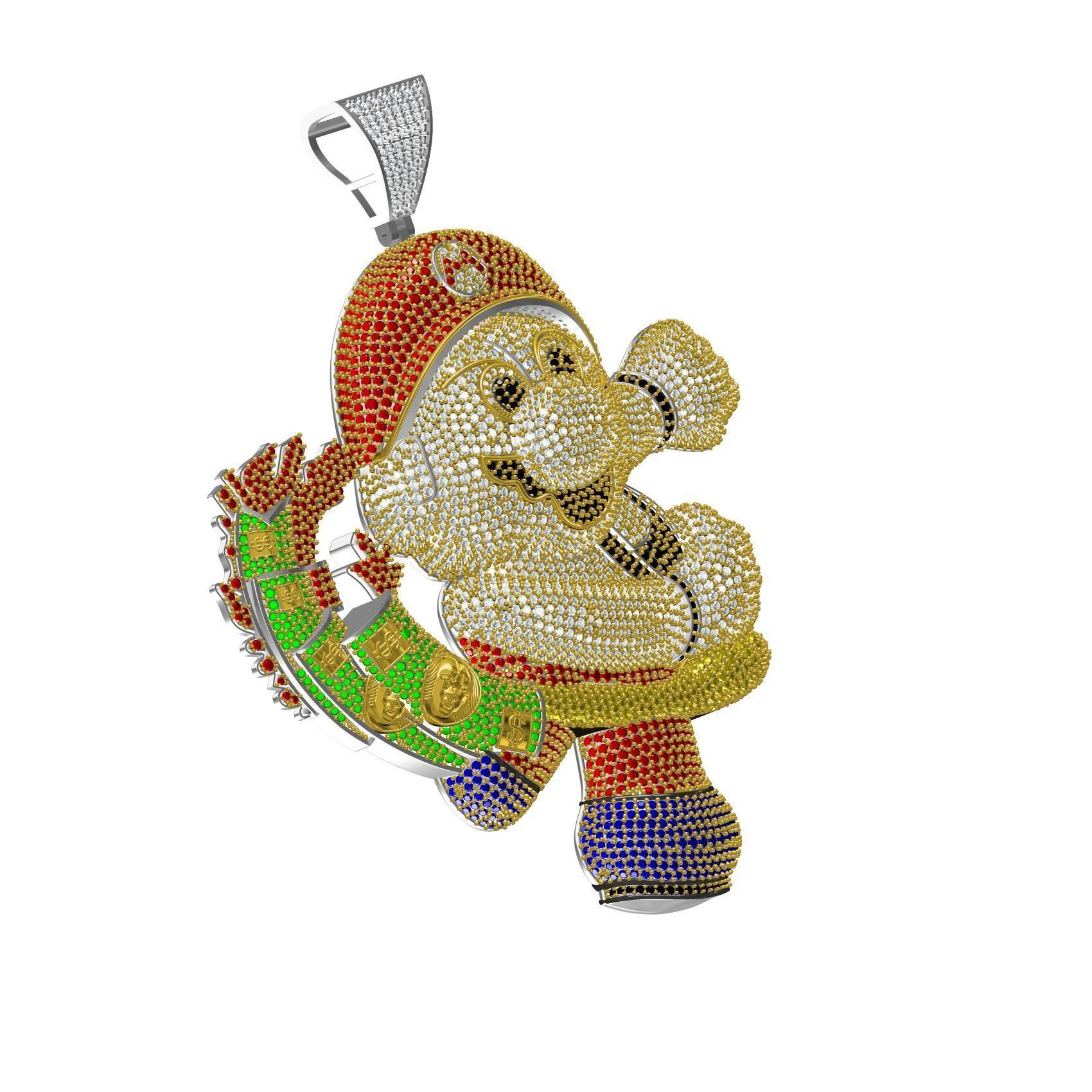 Super Mario Hip Hop Pendant 3D model 3D printable | CGTrader