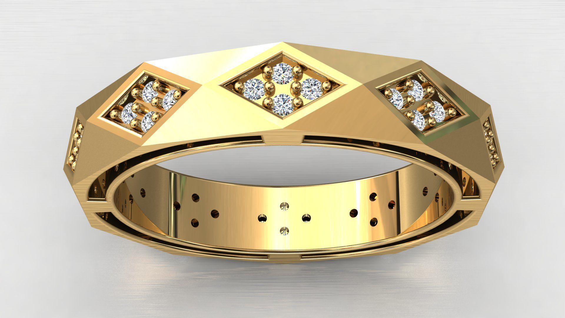 Polygon ring 3D model 3D printable | CGTrader