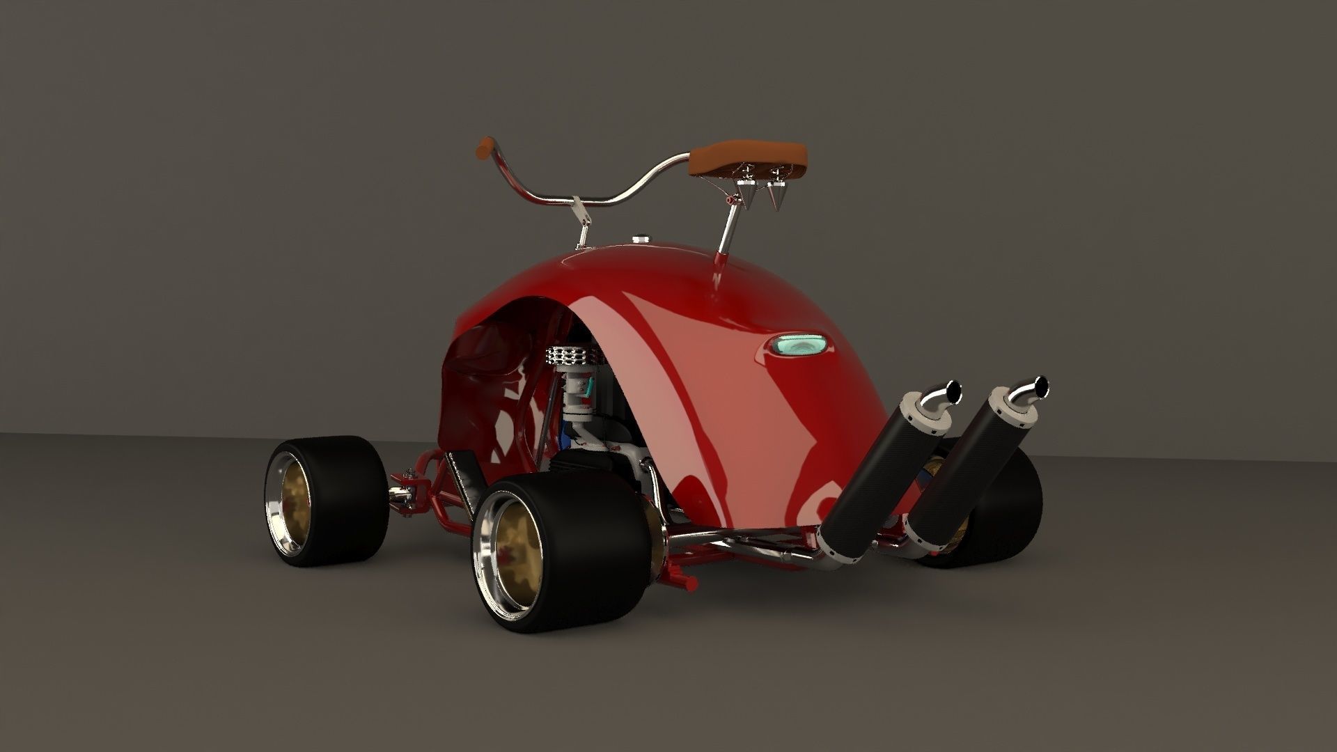 3D model gokart tricycle VR / AR / low-poly | CGTrader