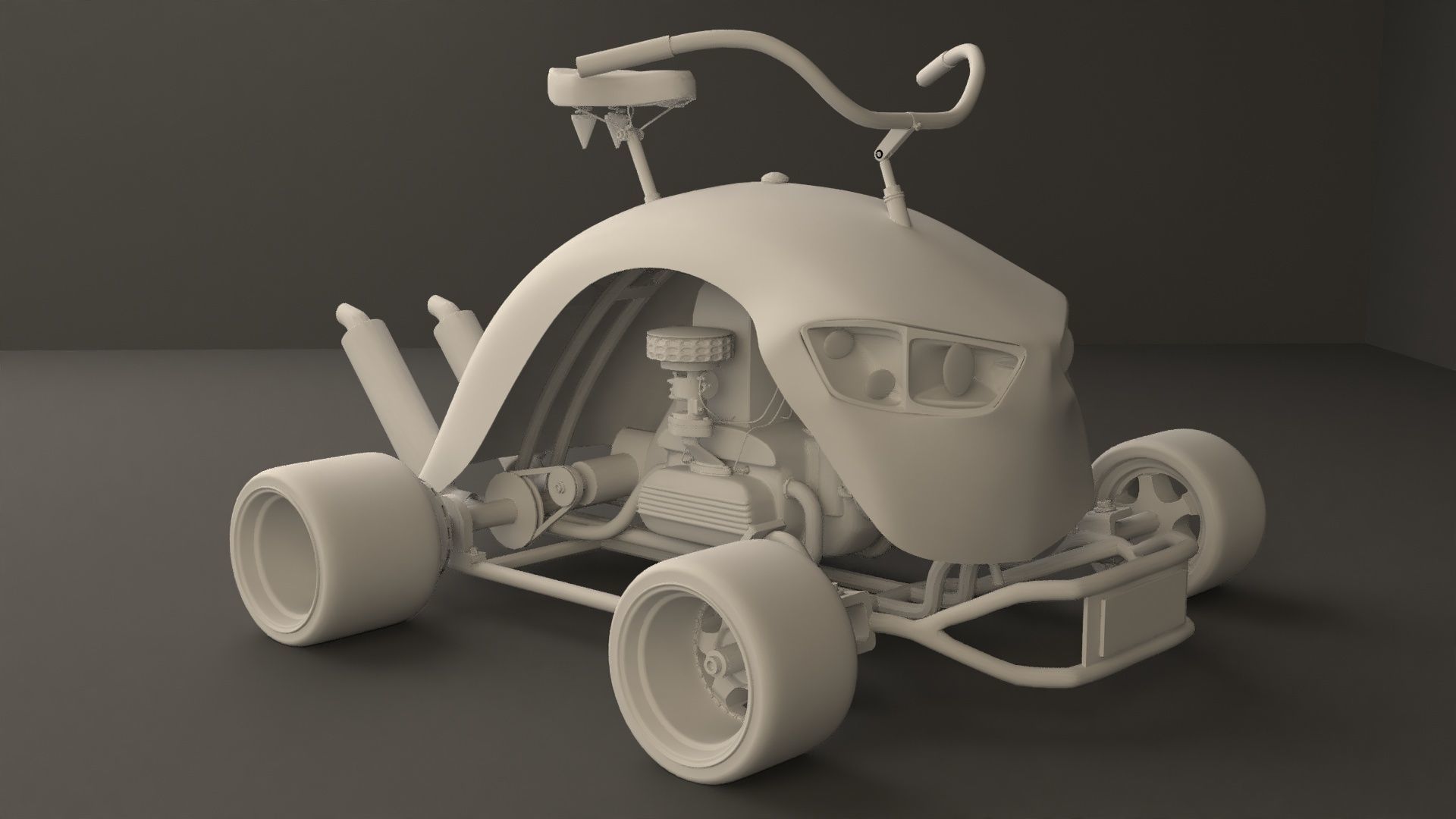 3D model gokart tricycle VR / AR / low-poly | CGTrader