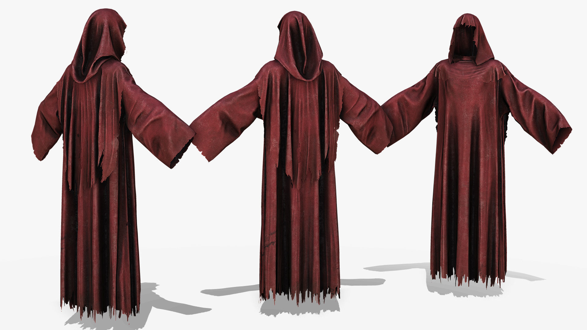 3D model Old Cloak Red VR / AR / low-poly | CGTrader