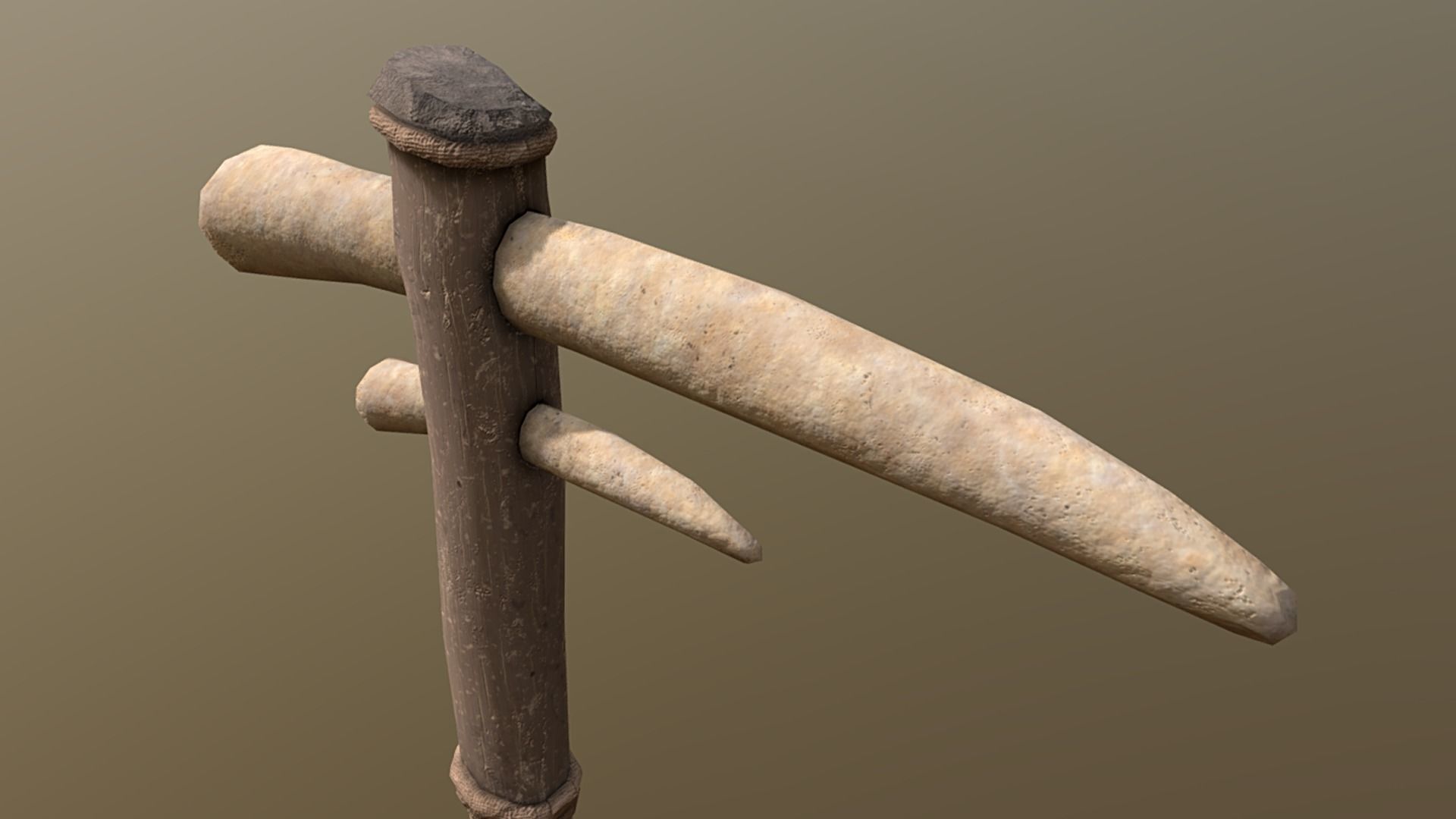 3D model Pickaxe - Bone VR / AR / low-poly | CGTrader